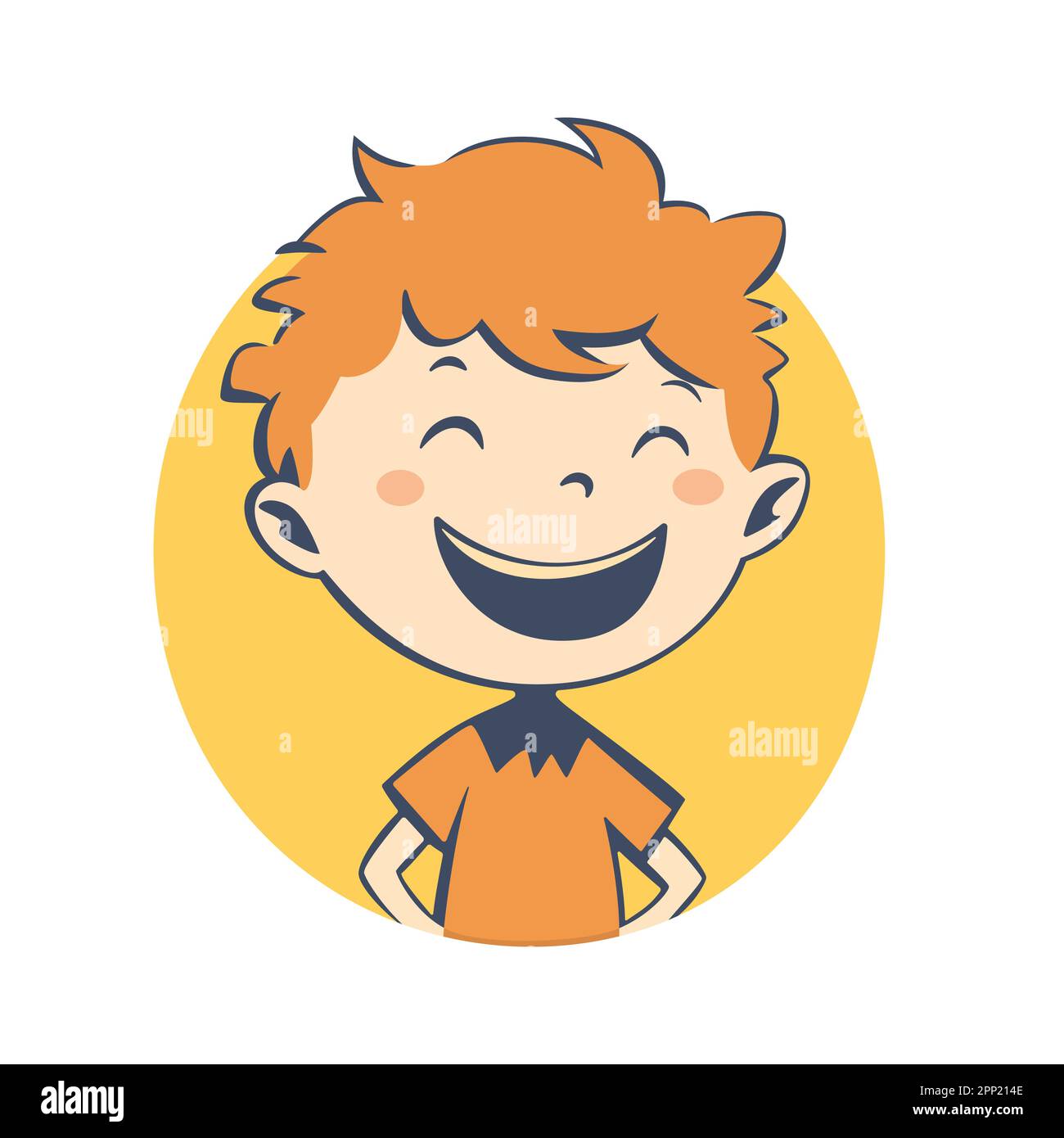 Child avatar illustration. Happy boy avatar. Simple cartoon user ... Child avatar illustration. Happy boy avatar. Simple cartoon user ...