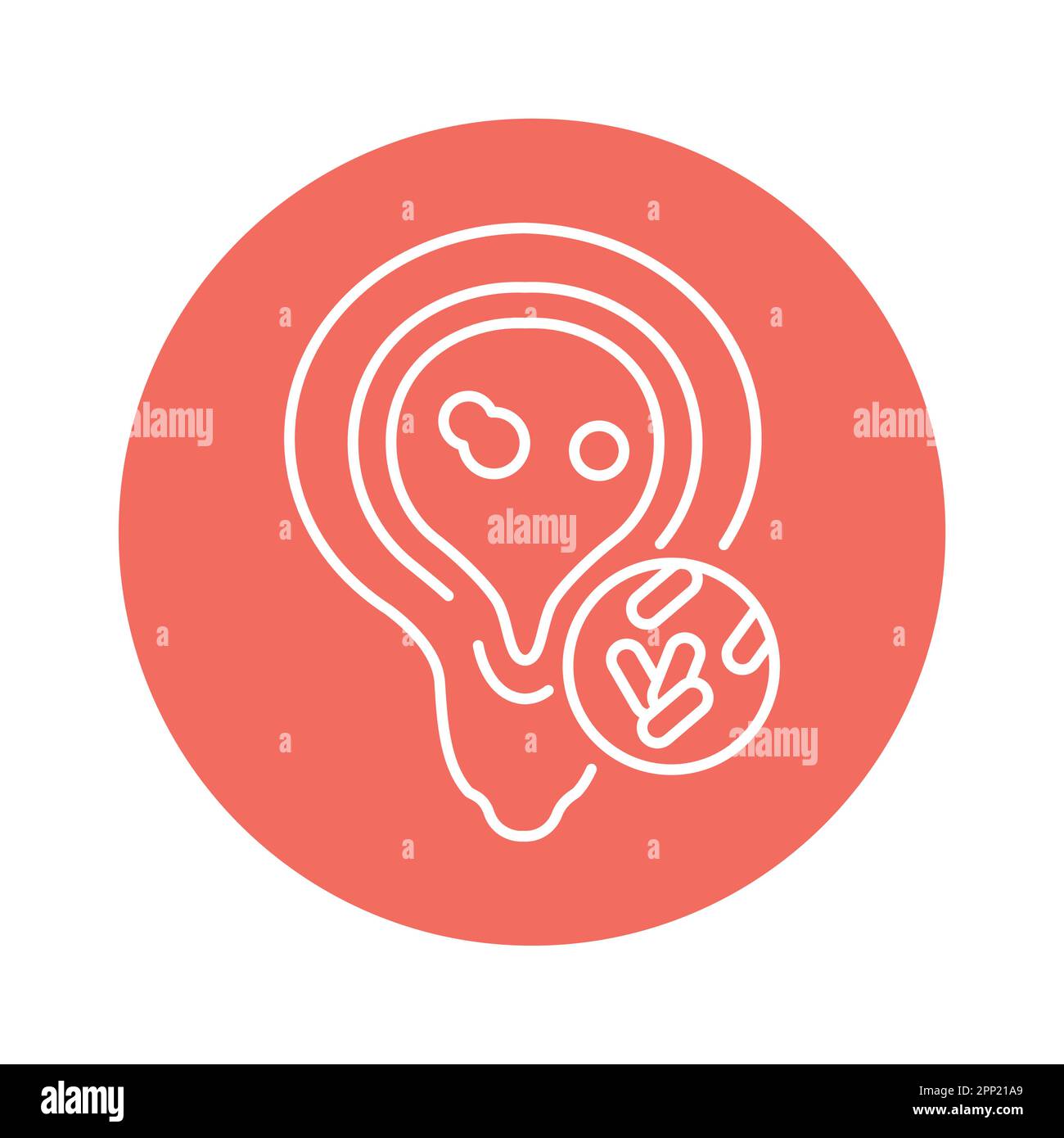 Cystitis color line icon. Pictogram for web page, mobile app, promo ...