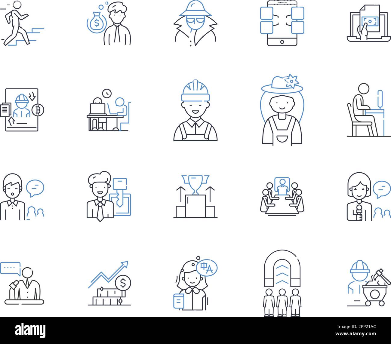 Business line icons collection. Profit, Corporate, Entrepreneur ...