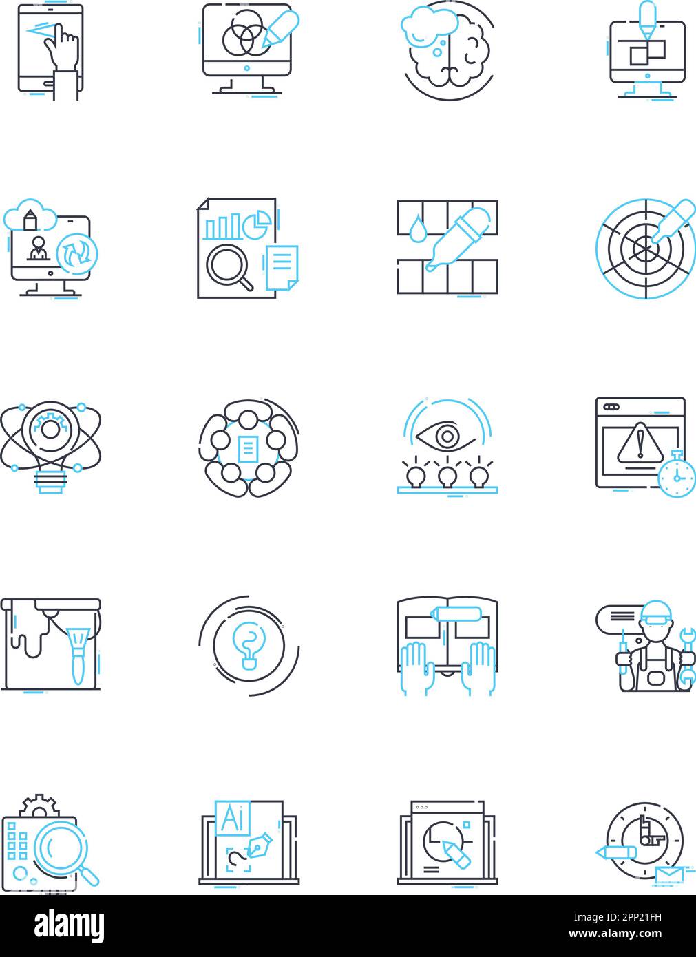 User Interaction Linear Icons Set Engagement Feedback Conversation