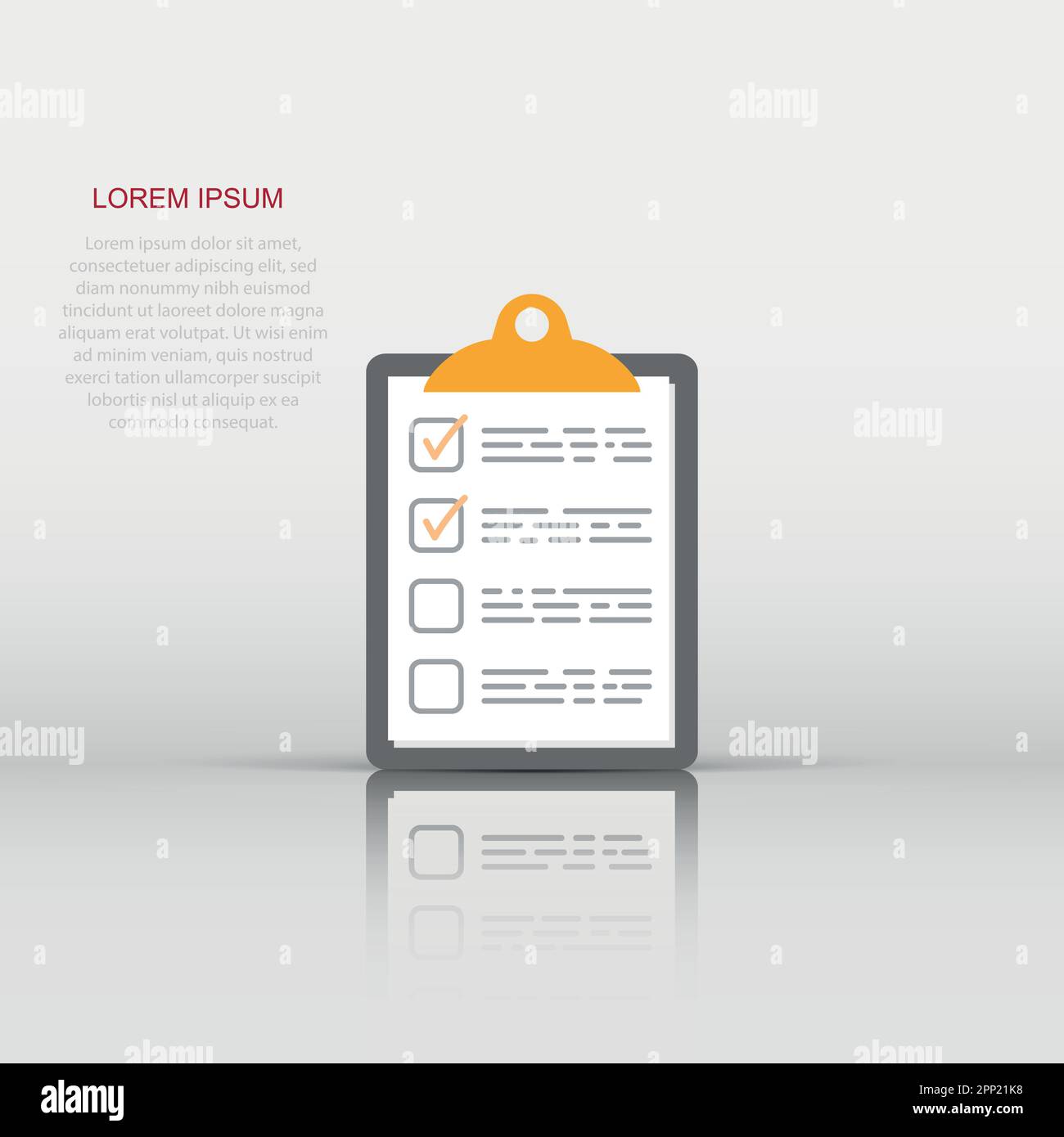 Vector to do list icon in flat style. Checklist, task list sign ...