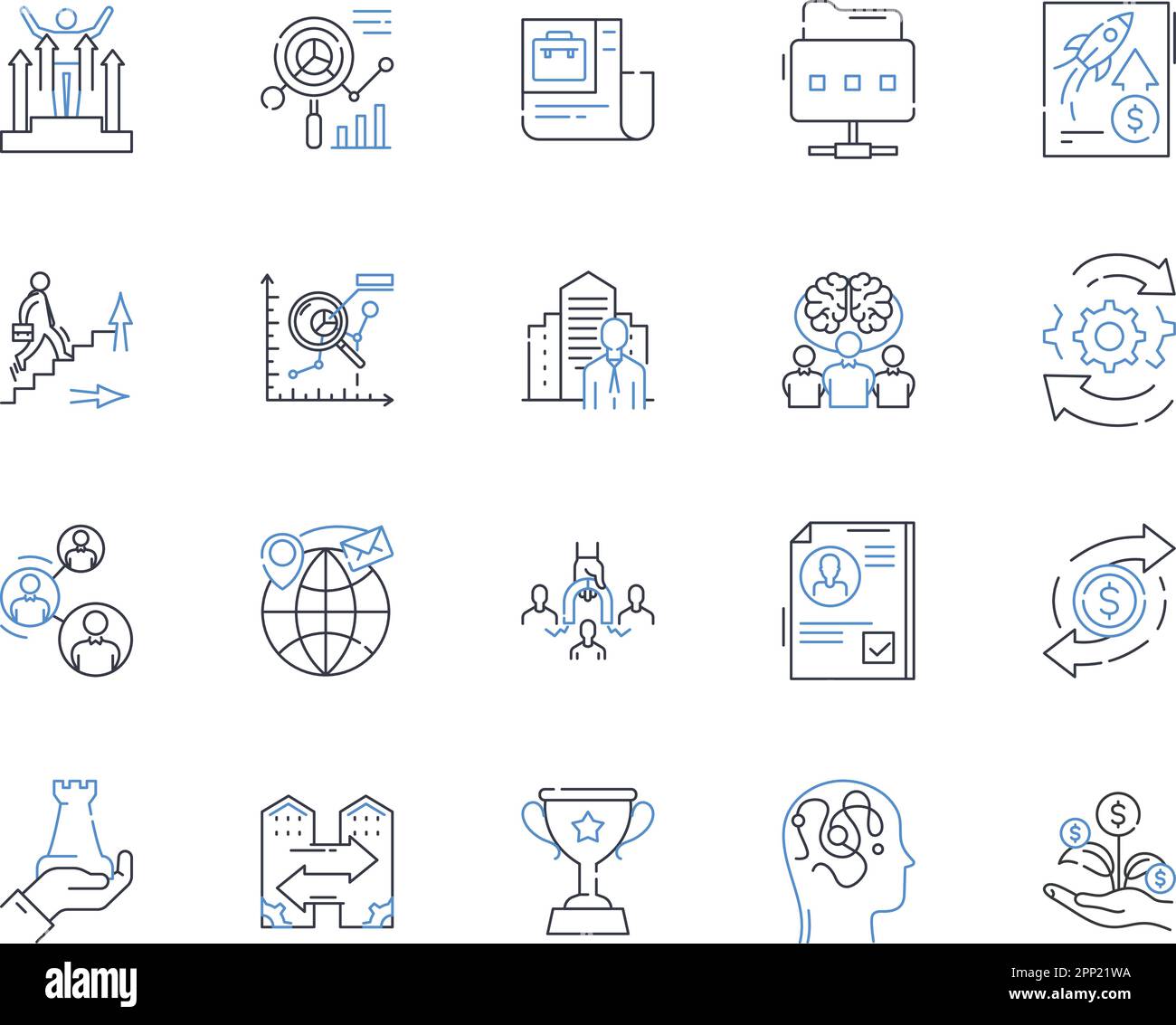 Economic evolution line icons collection. Progress, Advancement ... Economic evolution line icons collection. Progress, Advancement ...