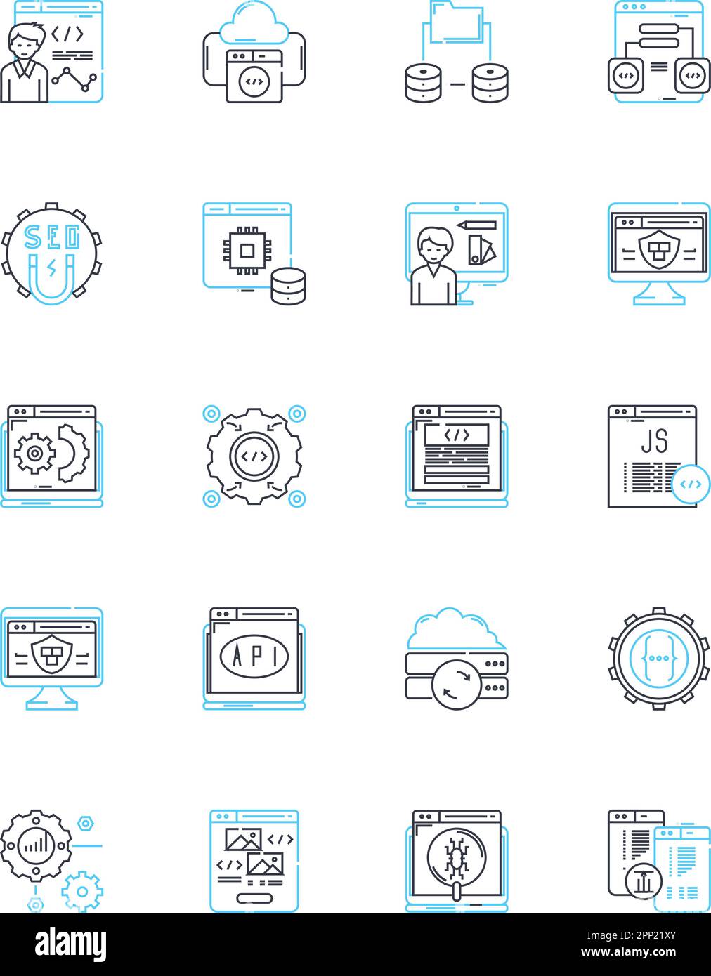 Creator linear icons set. Artistic, Creative, Innovative, Imaginative ...