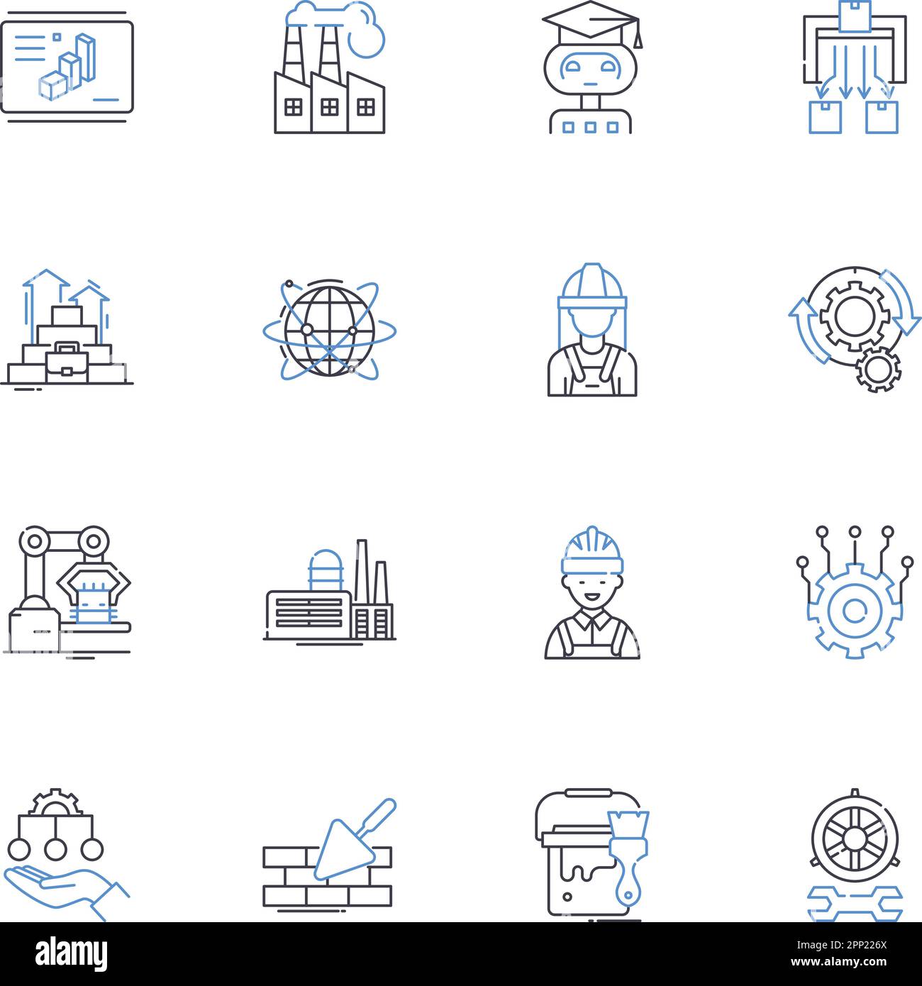 Exporter line icons collection. Shipping, Cargo, Logistics, Export ...