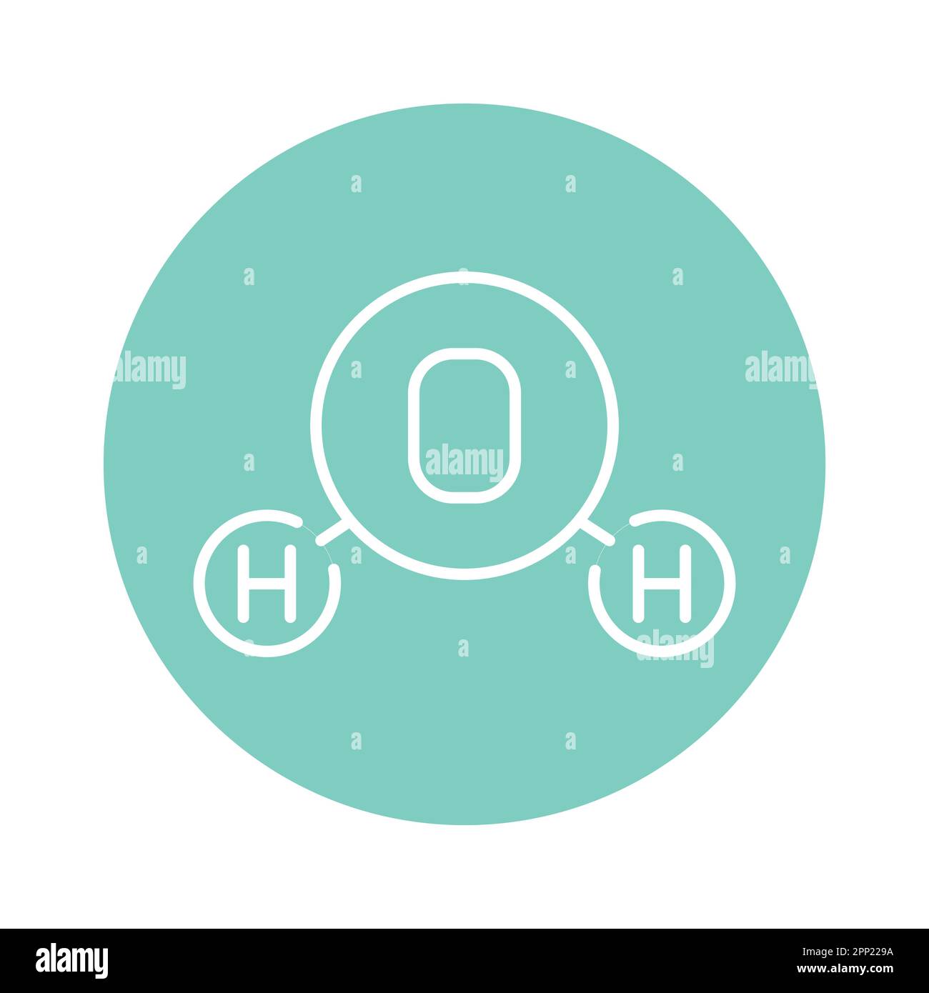 Water formule color line icon. Pictogram for web page, mobile app ...