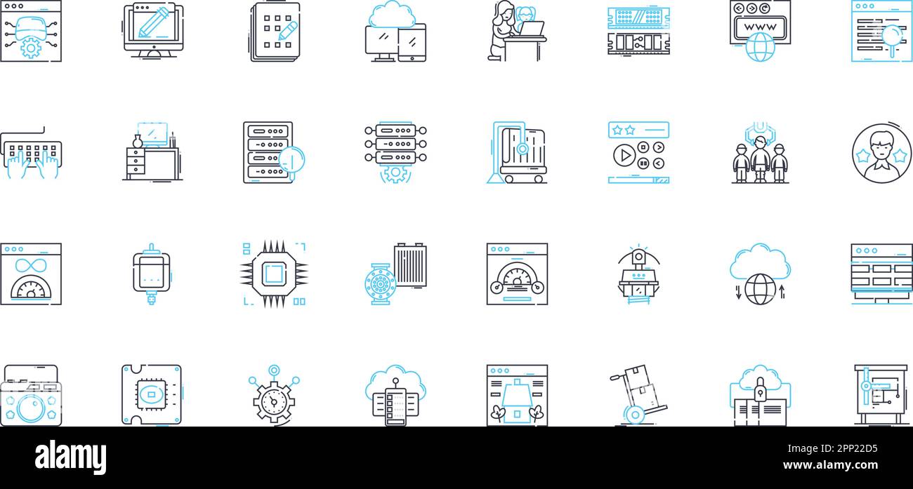 Cloud communication linear icons set. Cloud, Communication ... Cloud communication linear icons set. Cloud, Communication ...