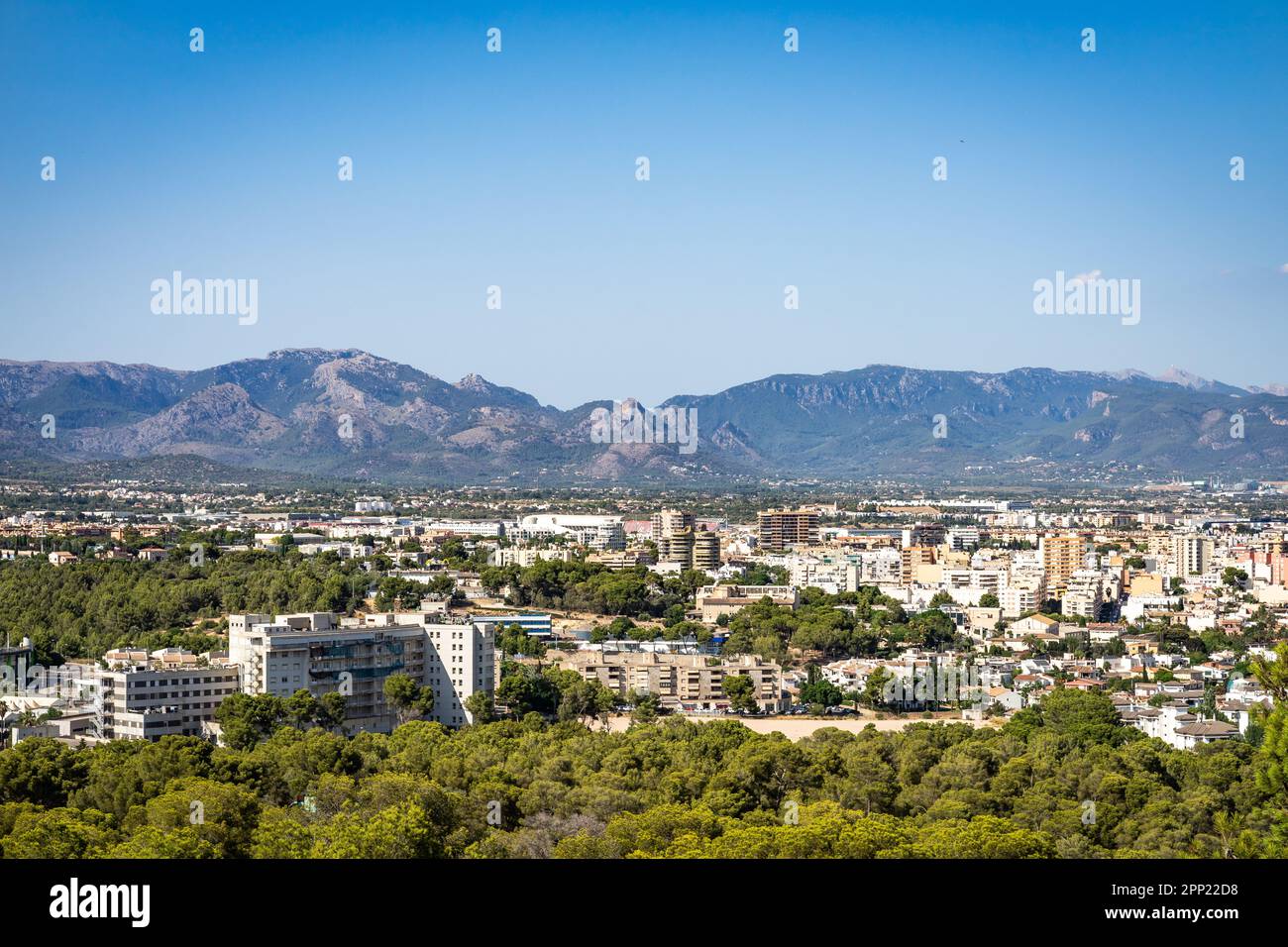 Panoramic Cityscape of Palma, Mallorca from Bellver Castle Rooftop ...