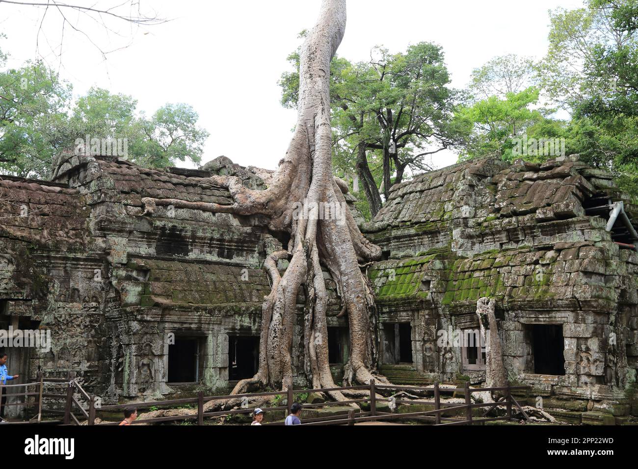 An ancient brick structure situated near the renowned Angkor Wat temple ...