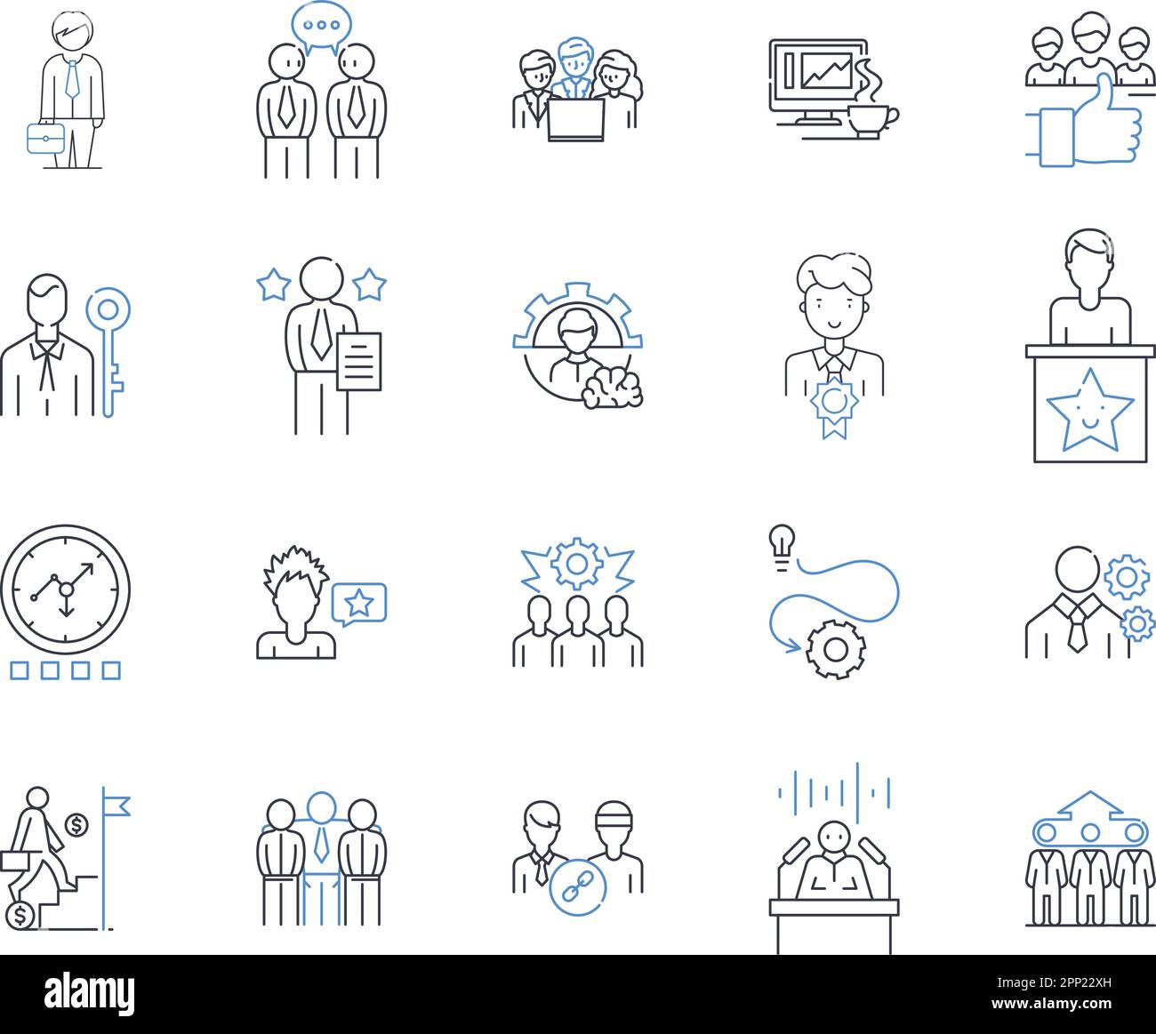 Initiative line icons collection. Proactivity, Drive, Ingenuity ...