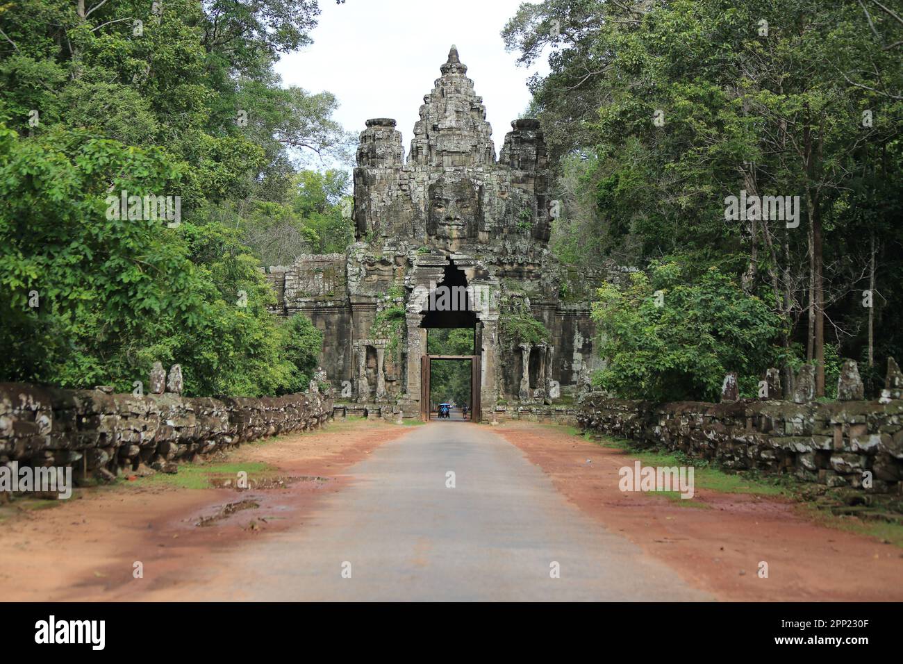 An ancient brick structure situated near the renowned Angkor Wat temple ...