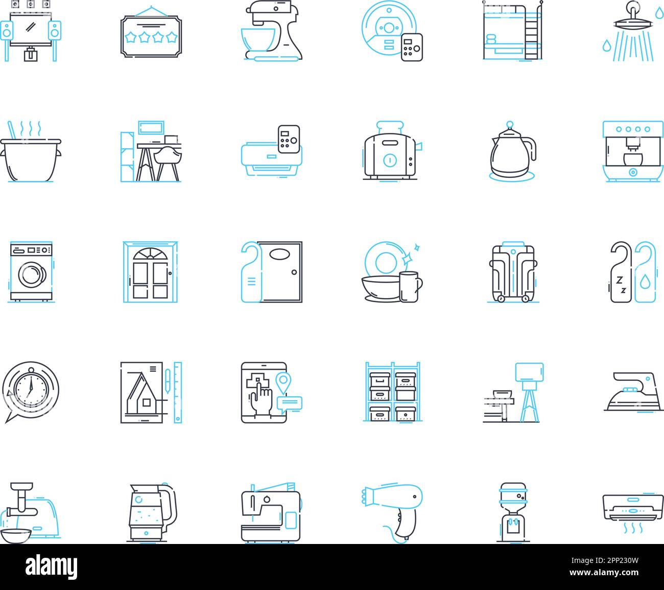 Interior design marketplace linear icons set. Style, Trendy, Minimalist ...