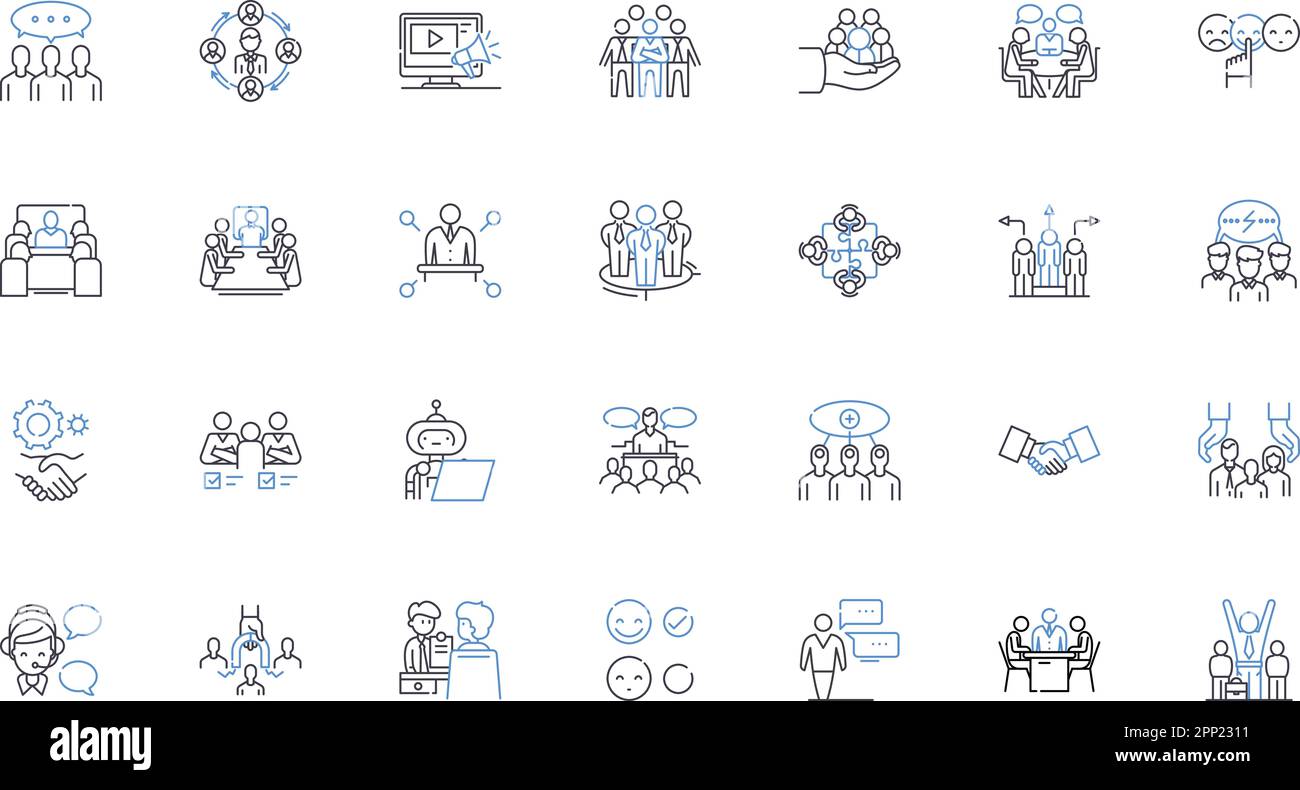 Bonding Line Icons Collection Connection Trust Relationship Unity