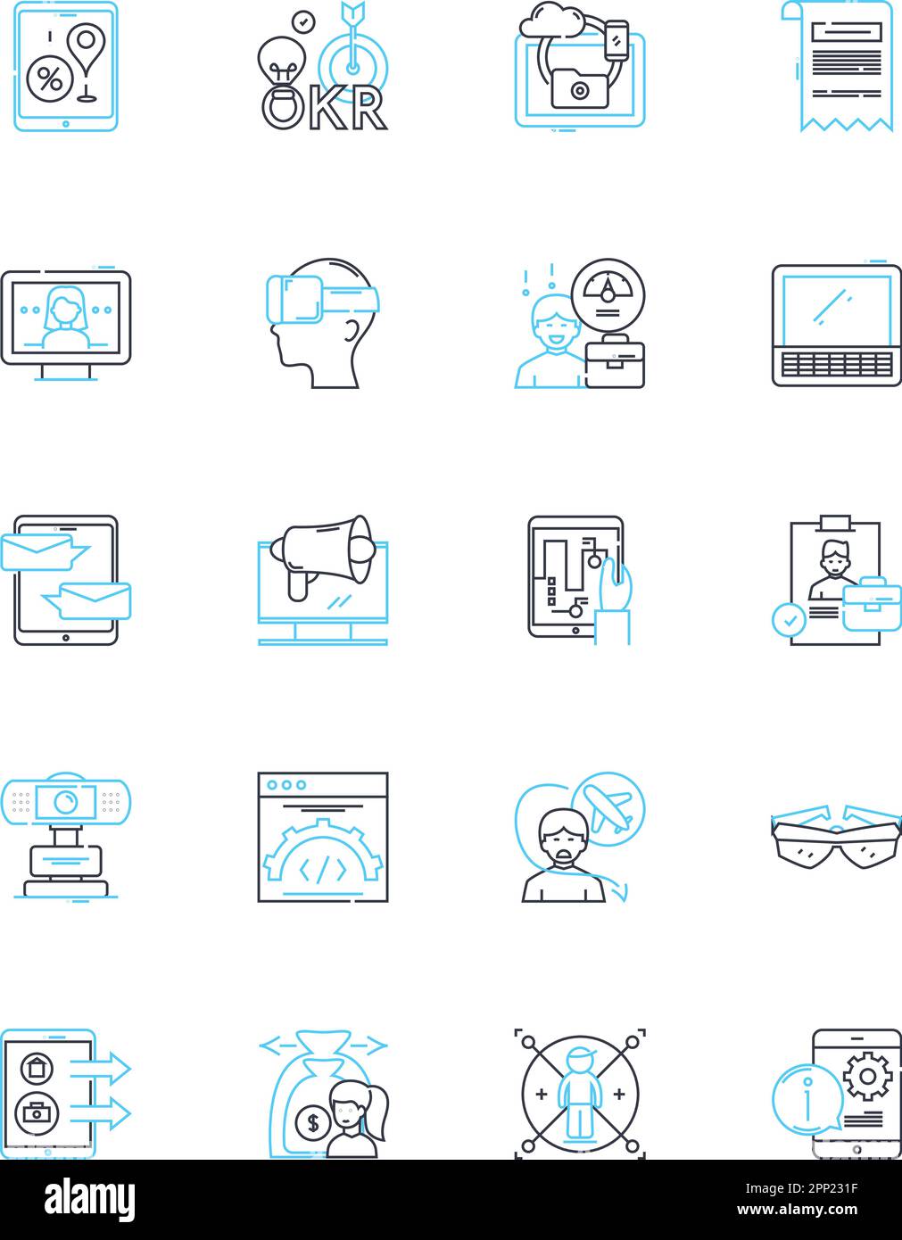 Social nerking linear icons set. Connections, Interaction, Nerking, Community, Collaboration ...