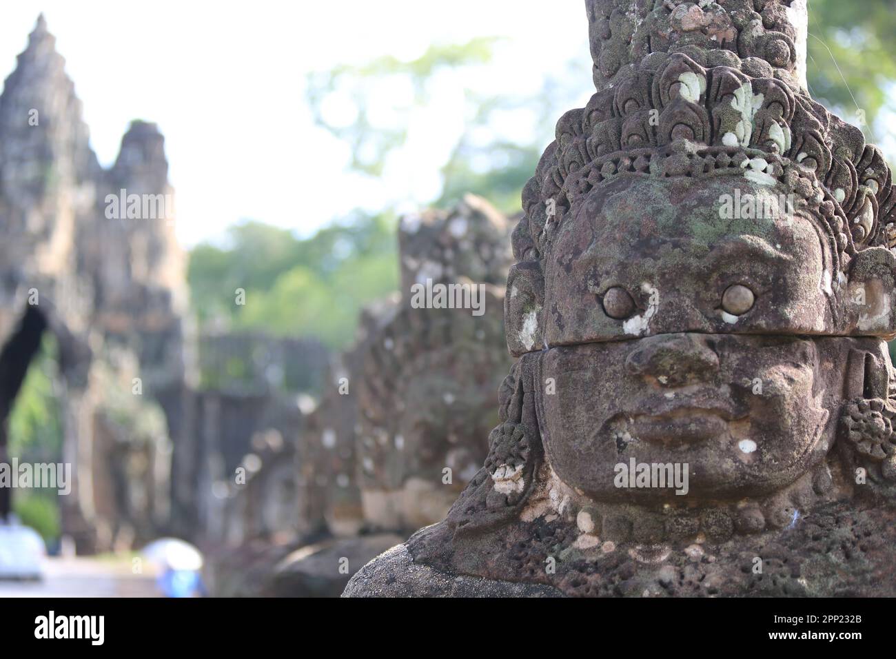 An ancient brick structure situated near the renowned Angkor Wat temple ...
