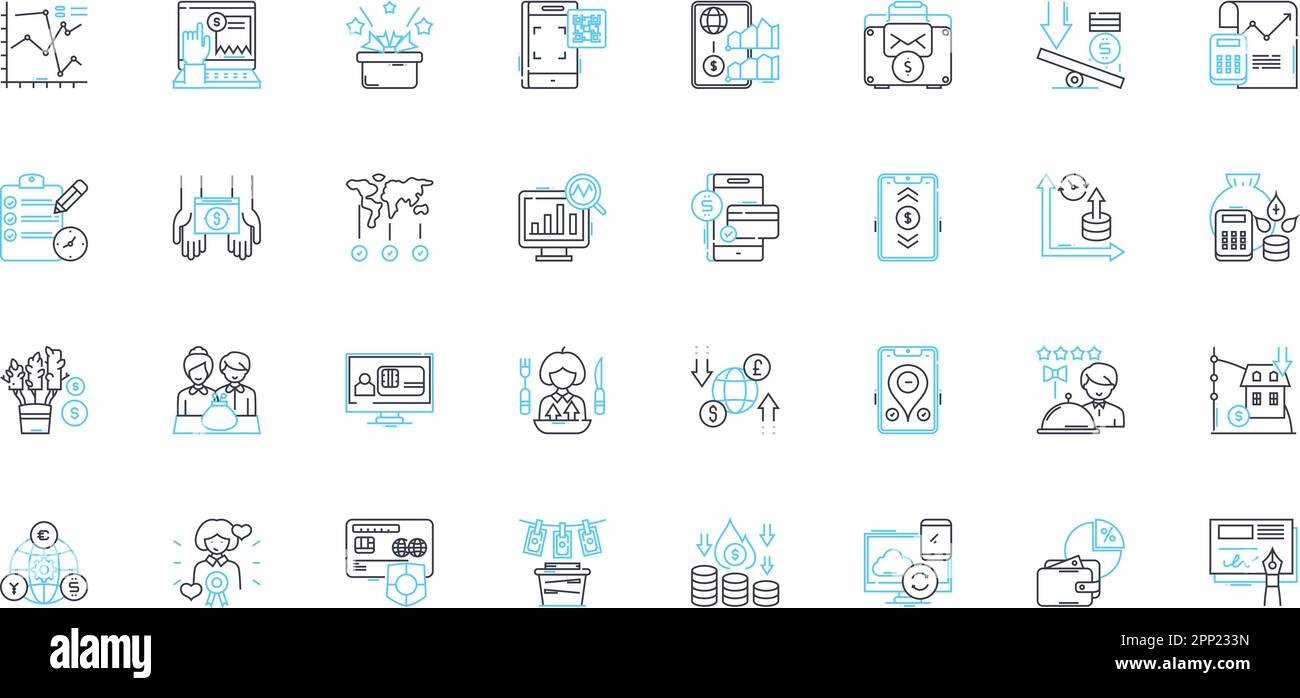 Automotive industry linear icons set. Car, Vehicle, Automobile, Design ...