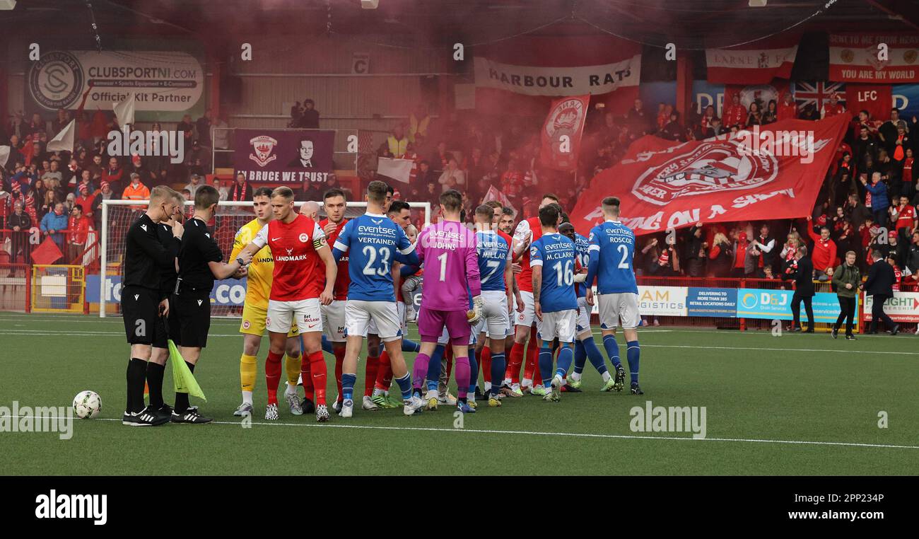 Inver Park, Larne, Northern Ireland, UK. 21 Apr 2023. Danske Bank ...