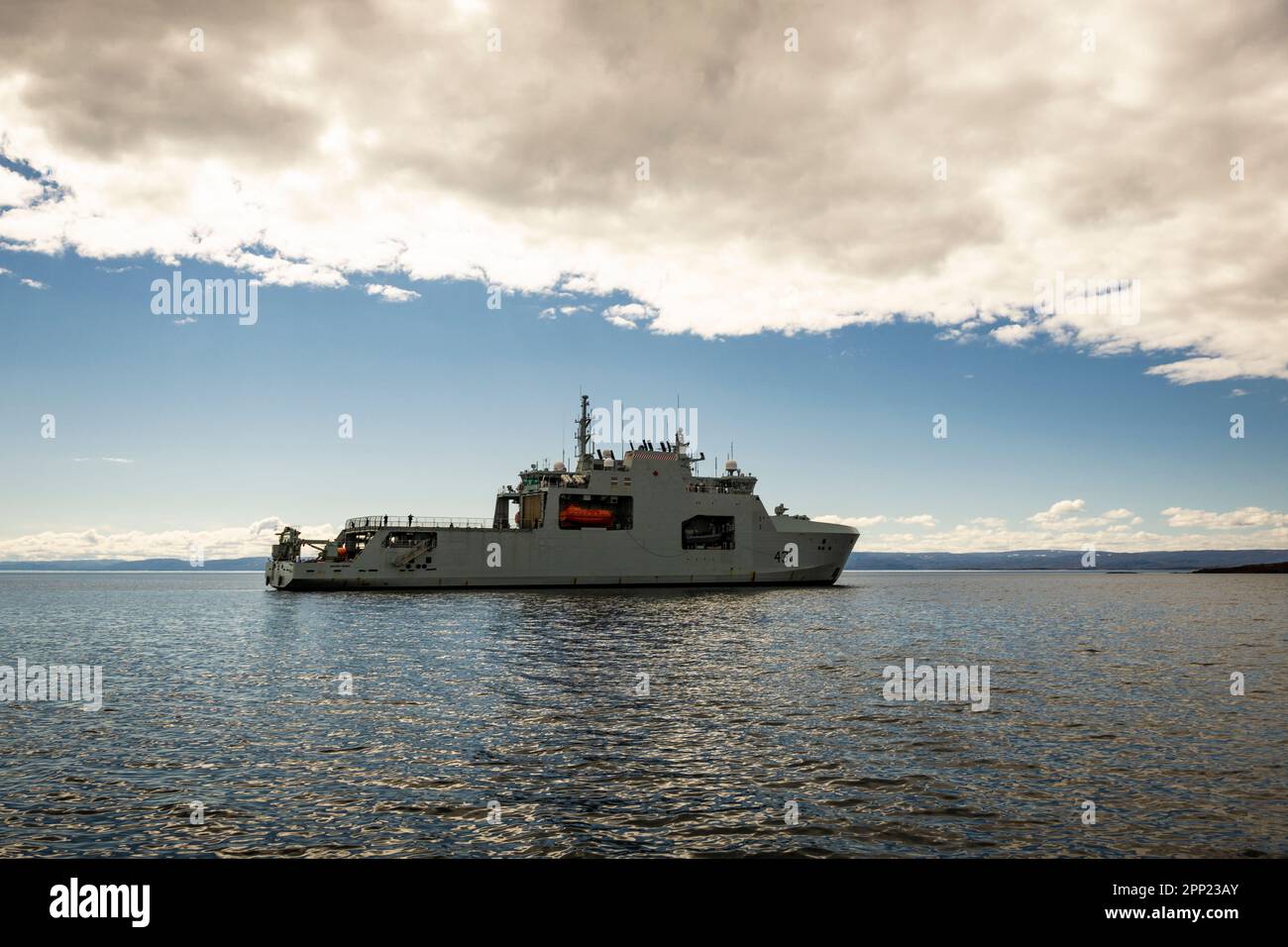 Royal Canadian Navy Arctic Patrol ship HMCS Margaret Brooke visiting ...
