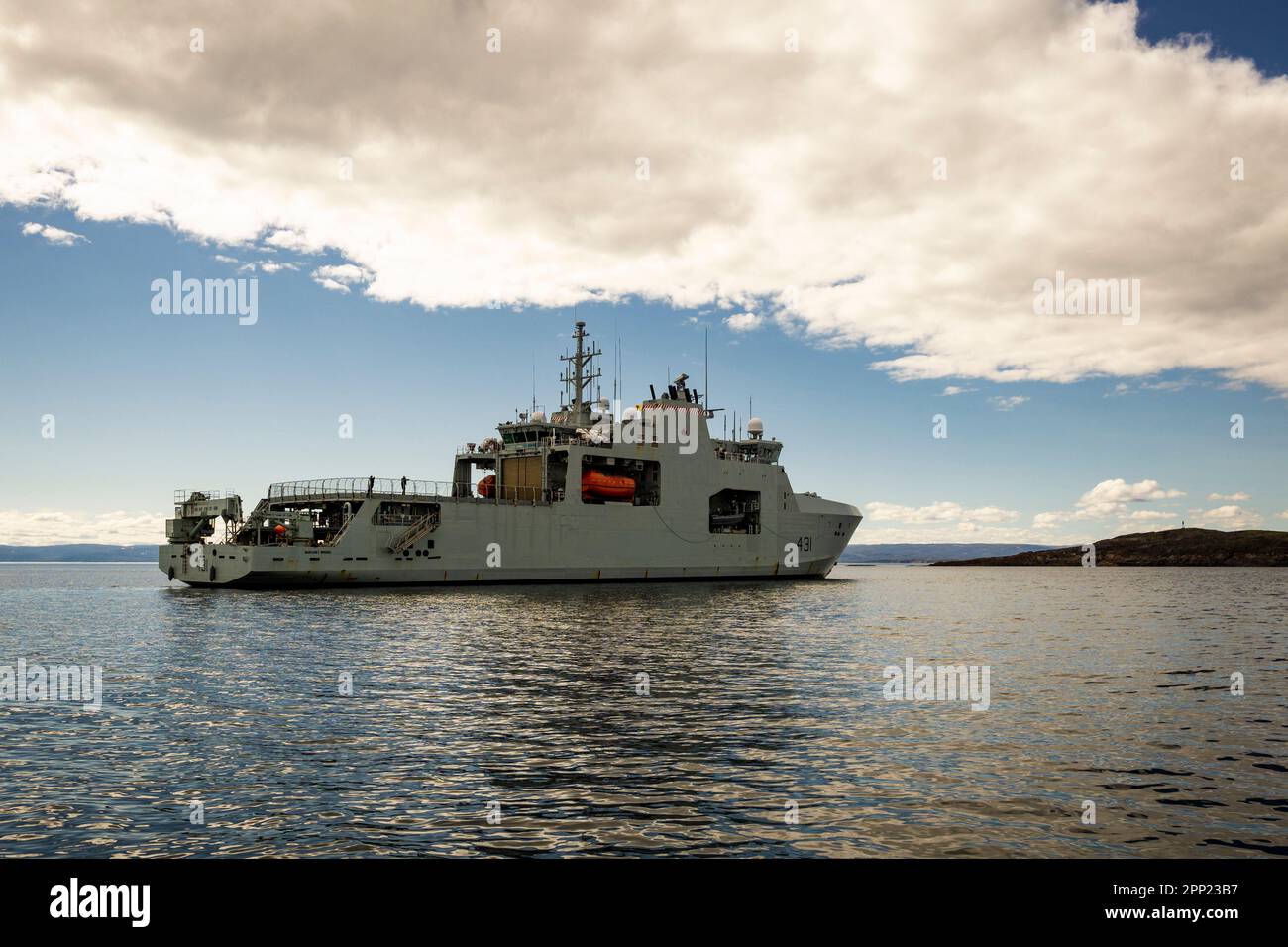 Royal Canadian Navy Arctic Patrol ship HMCS Margaret Brooke visiting ...