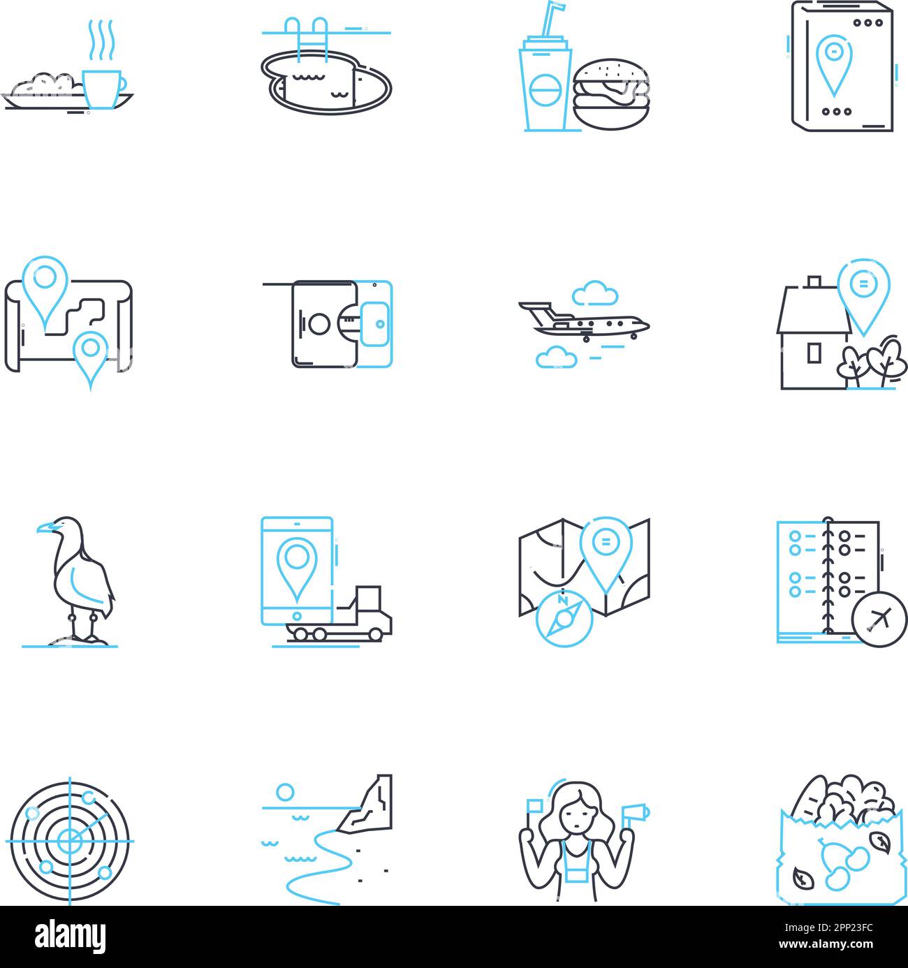 Metadata Linear Icons Set Structured Standards Quality Management