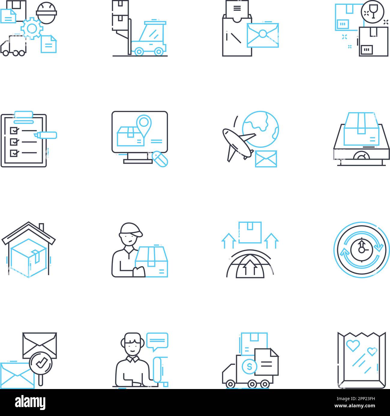 Social advertising linear icons set. Awareness, Engagement, Conversion ...