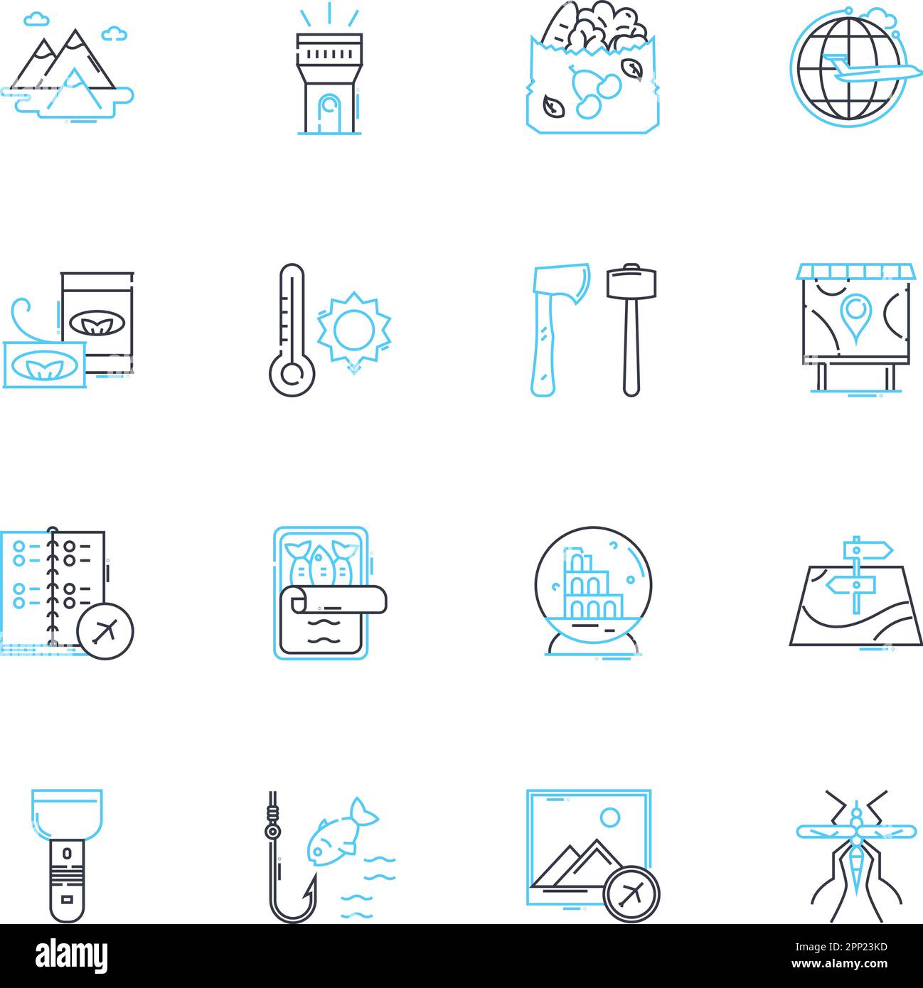 Virtual applications linear icons set. Simulation, Emulation, Digital ...