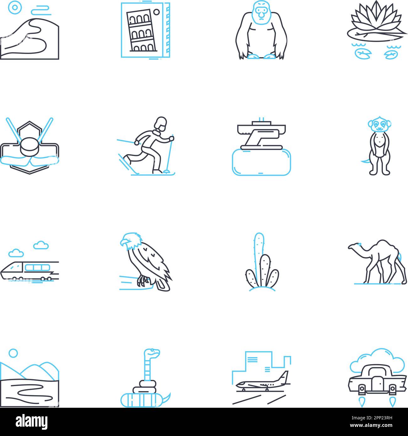 Food tourism linear icons set. Gastronomy, Culinary, Tasting, Culture ...