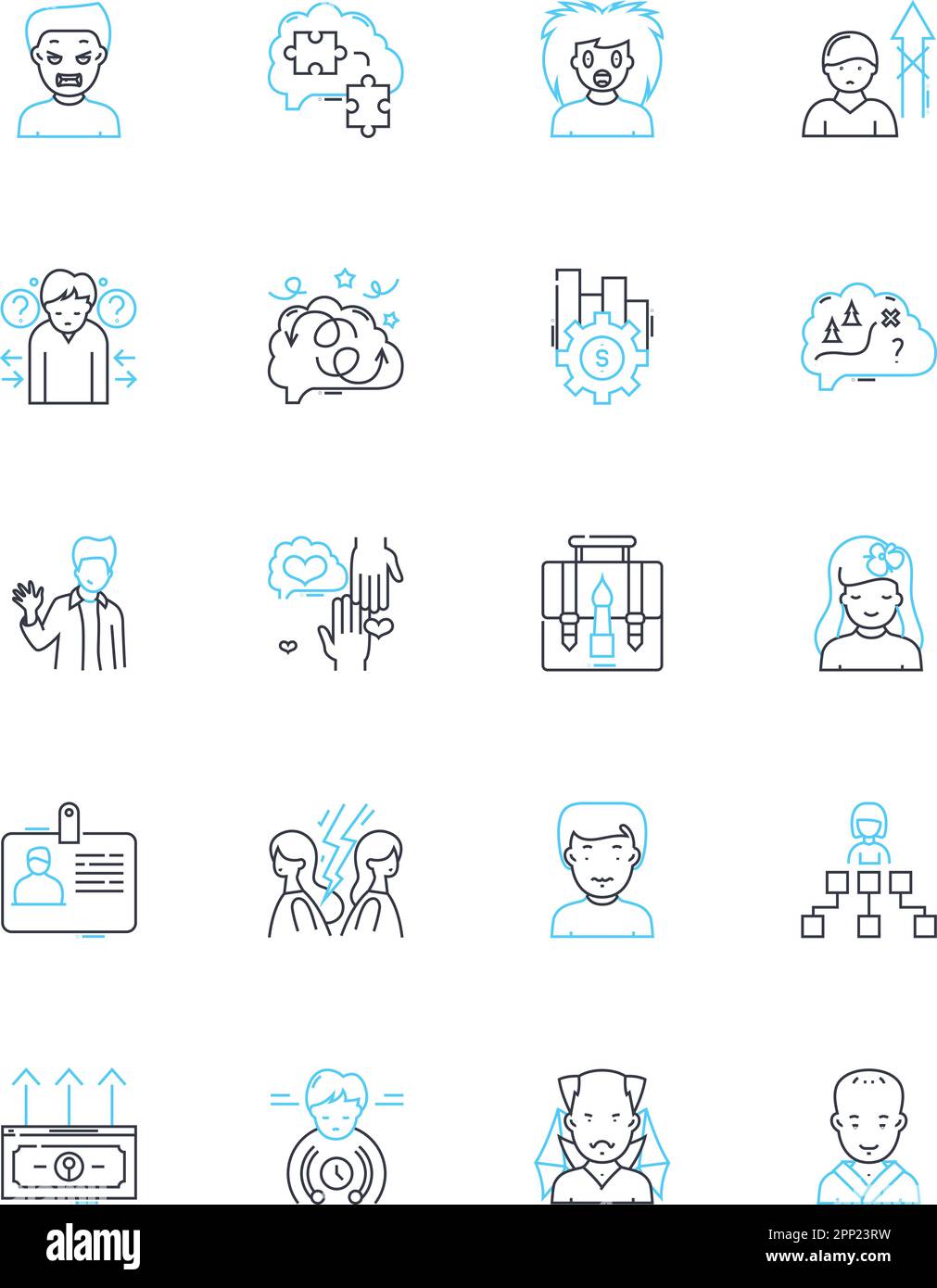 Time intelligence linear icons set. Analytics, Forecasting, Machine ...