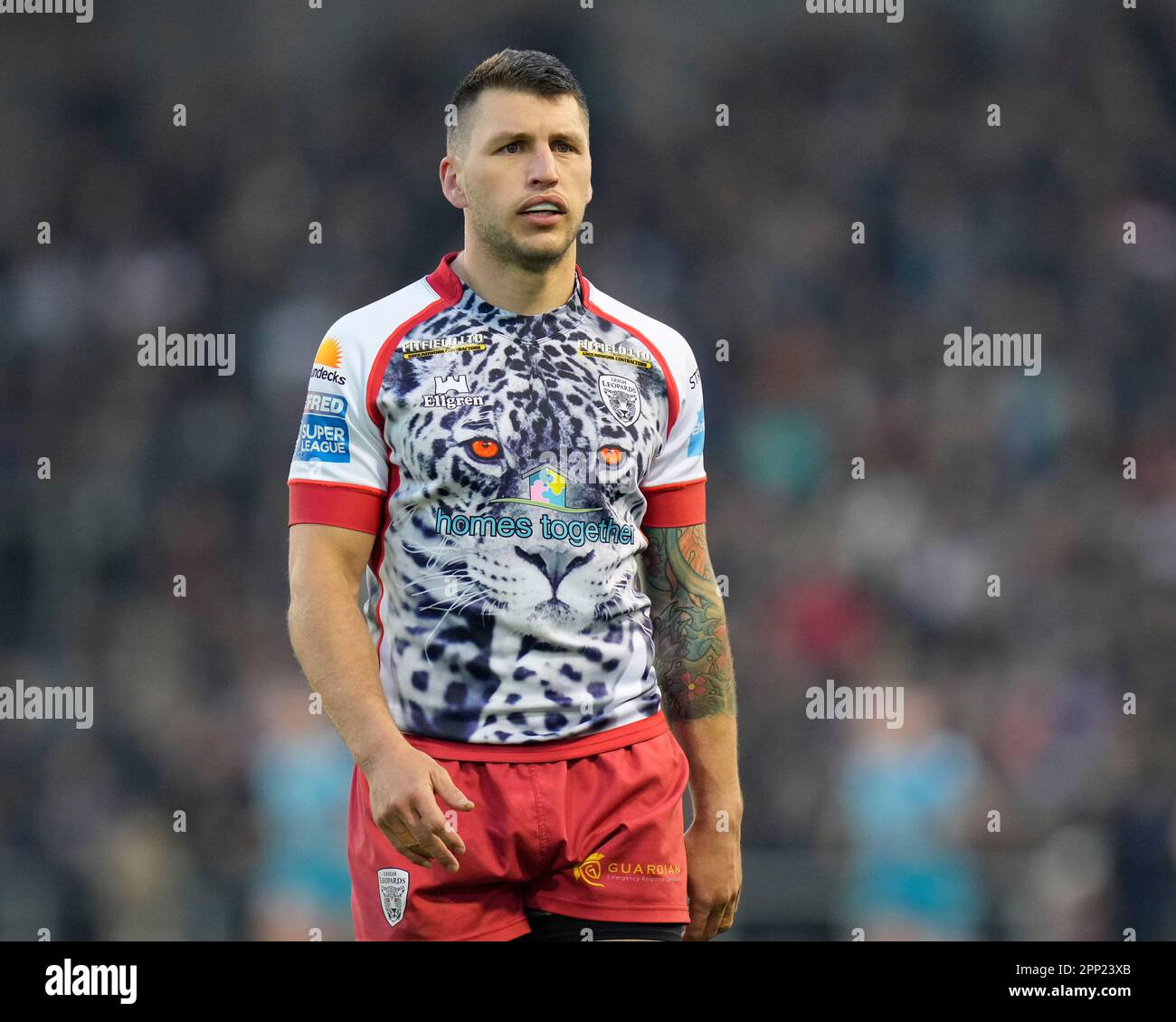 Tom Briscoe #2 of Leigh Leopards during the Betfred Super League Round ... Tom Briscoe #2 of Leigh Leopards during the Betfred Super League Round ...