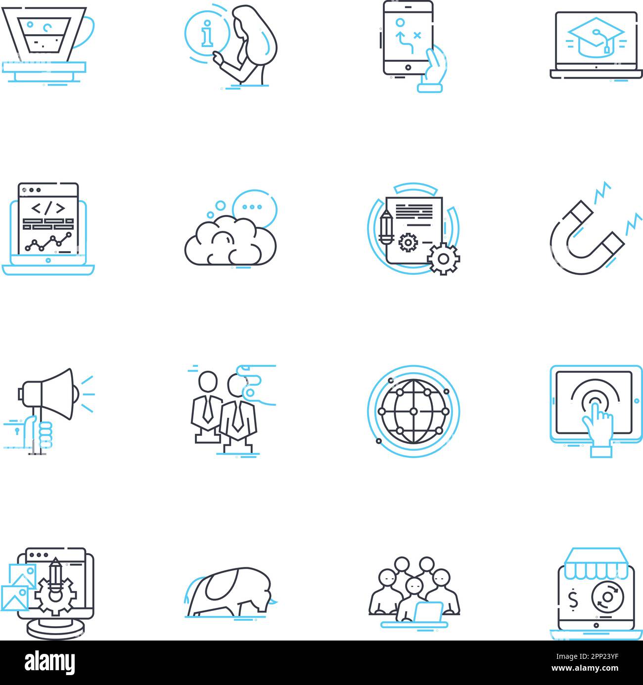 Company development linear icons set. Growth, Expansion, Innovation ... Company development linear icons set. Growth, Expansion, Innovation ...