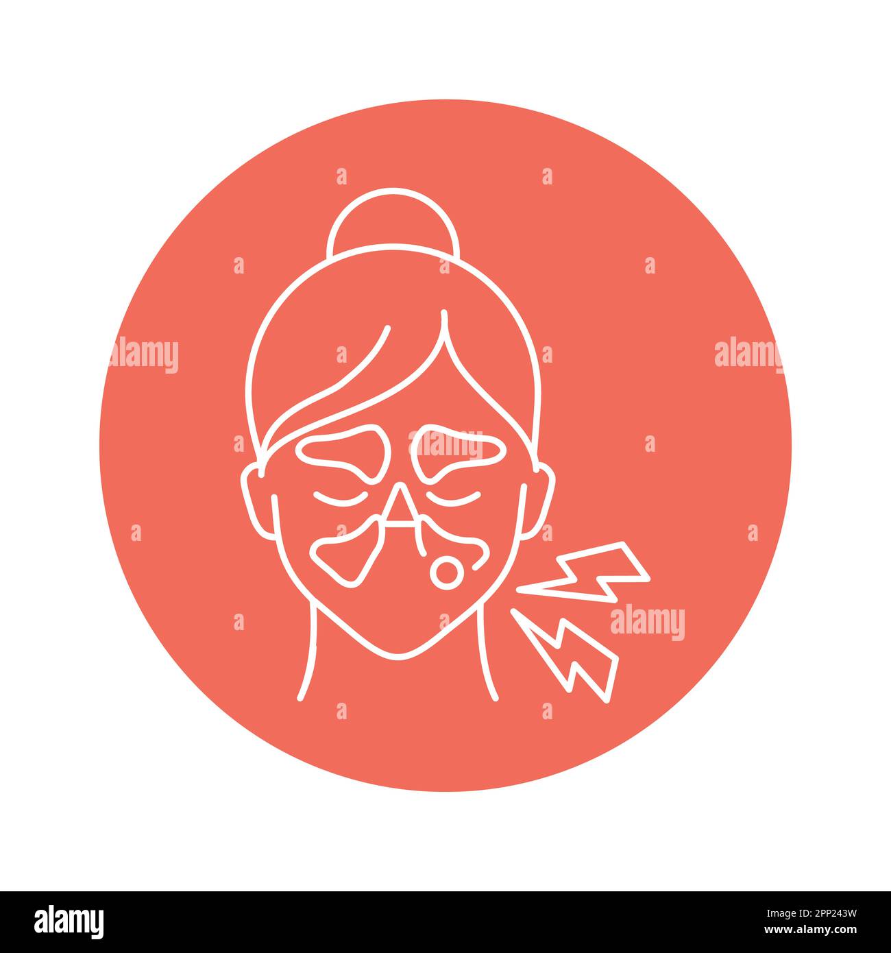 Maxillary sinus cyst color line icon. Human diseases Stock Vector Image ...