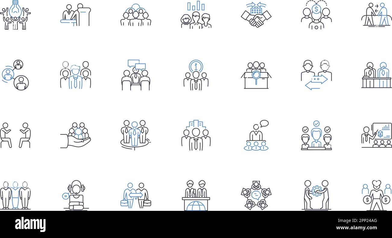 Operations crew line icons collection. Logistics, Coordination ... Operations crew line icons collection. Logistics, Coordination ...