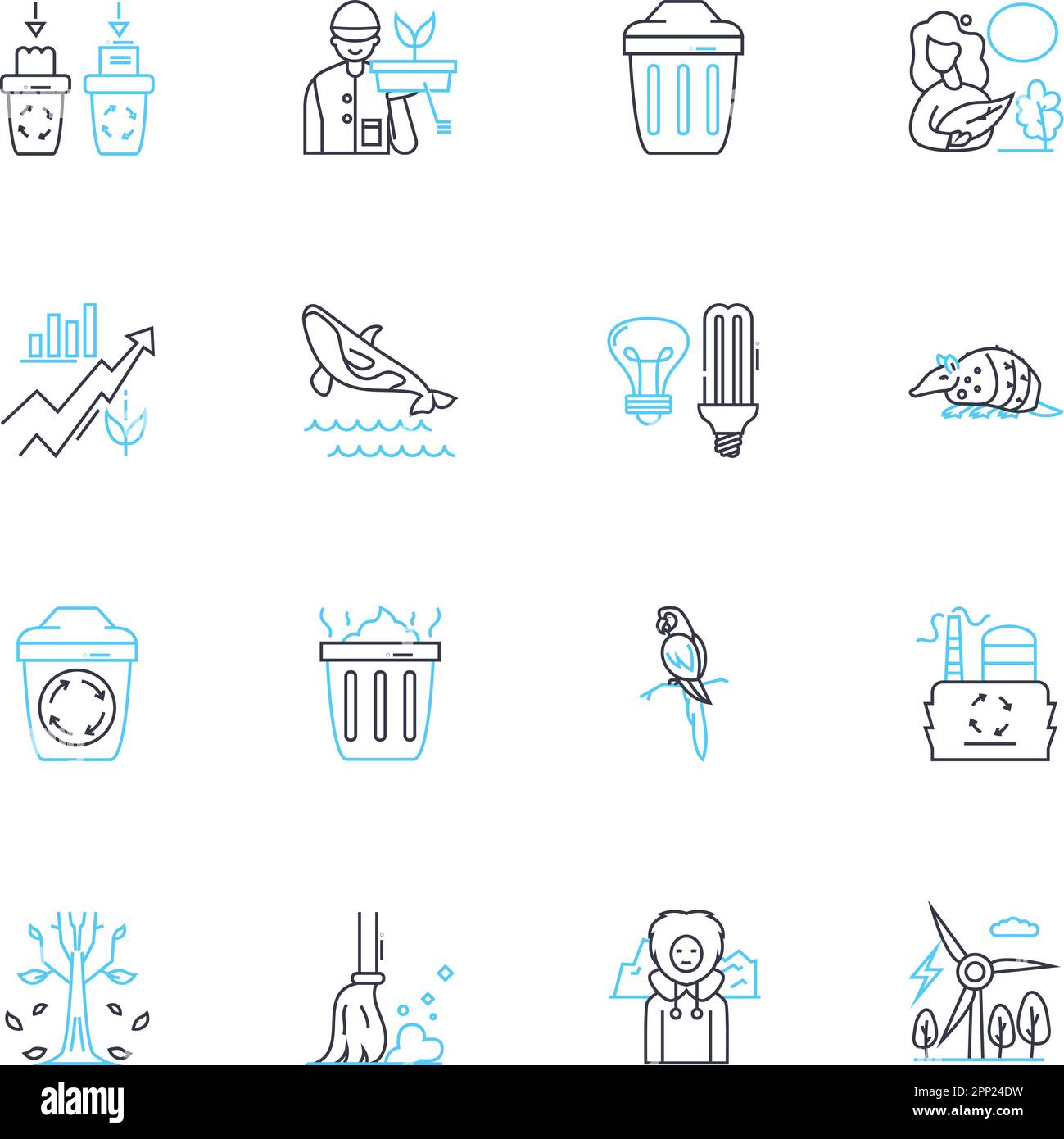 Raw materials linear icons set. Minerals, Ores, Harvested, Extracted ...