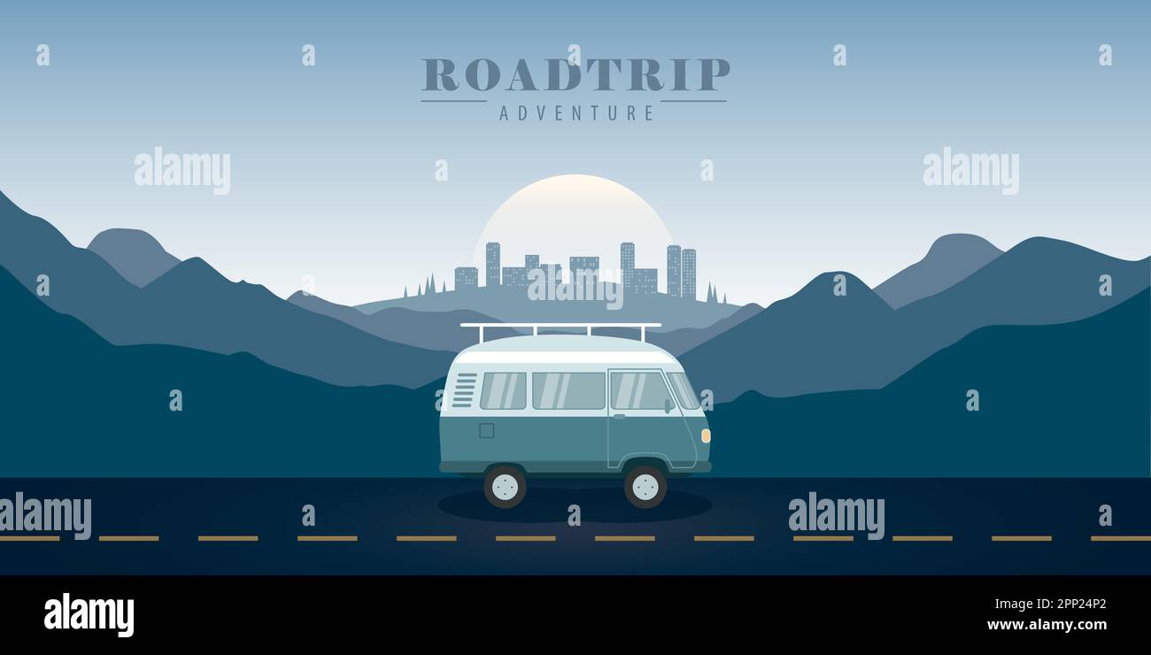 road trip adventure with camper van in the blue mountains towards the ...
