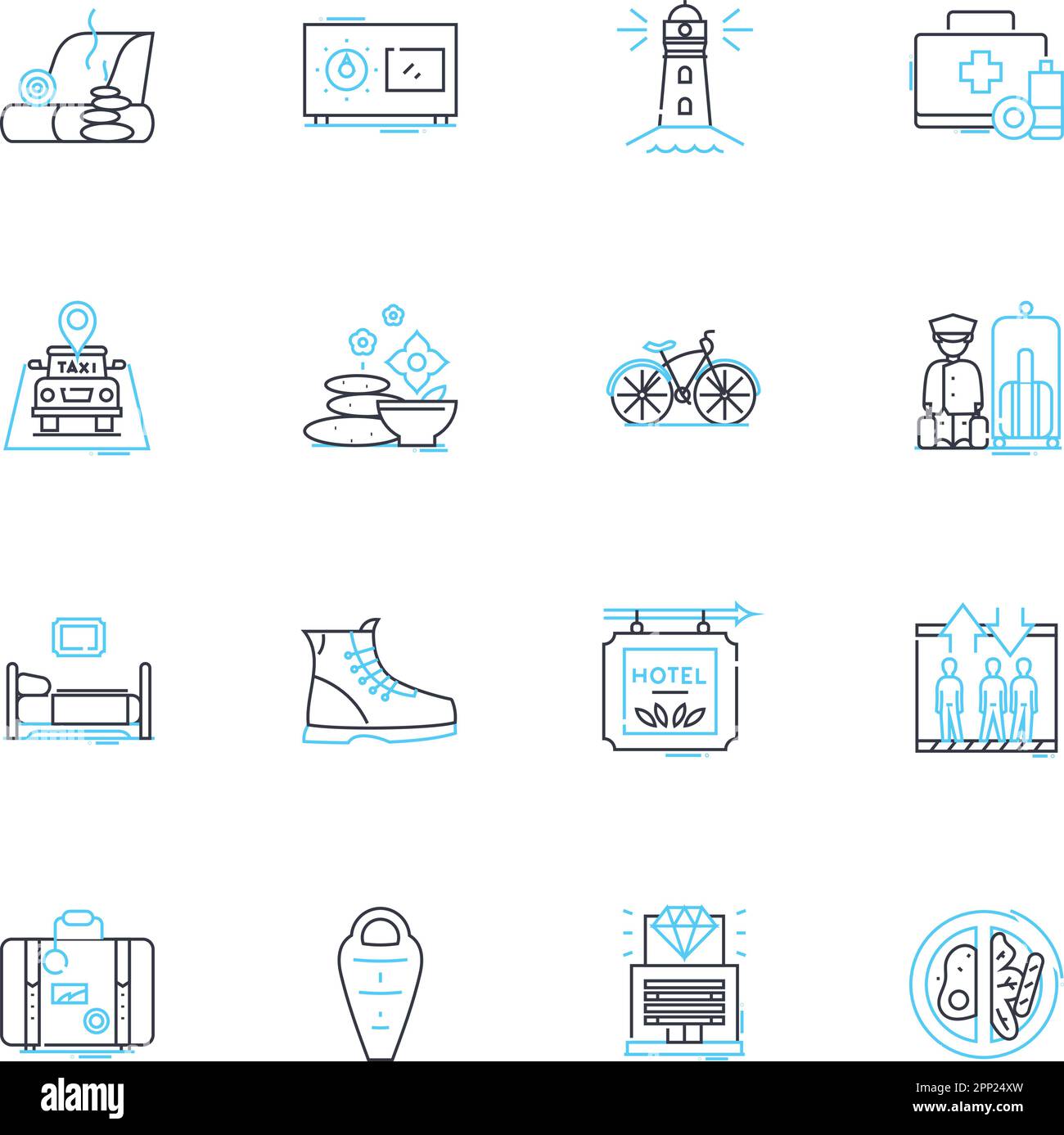 Employment journeys linear icons set. Career, Job, Resume, Interview ...