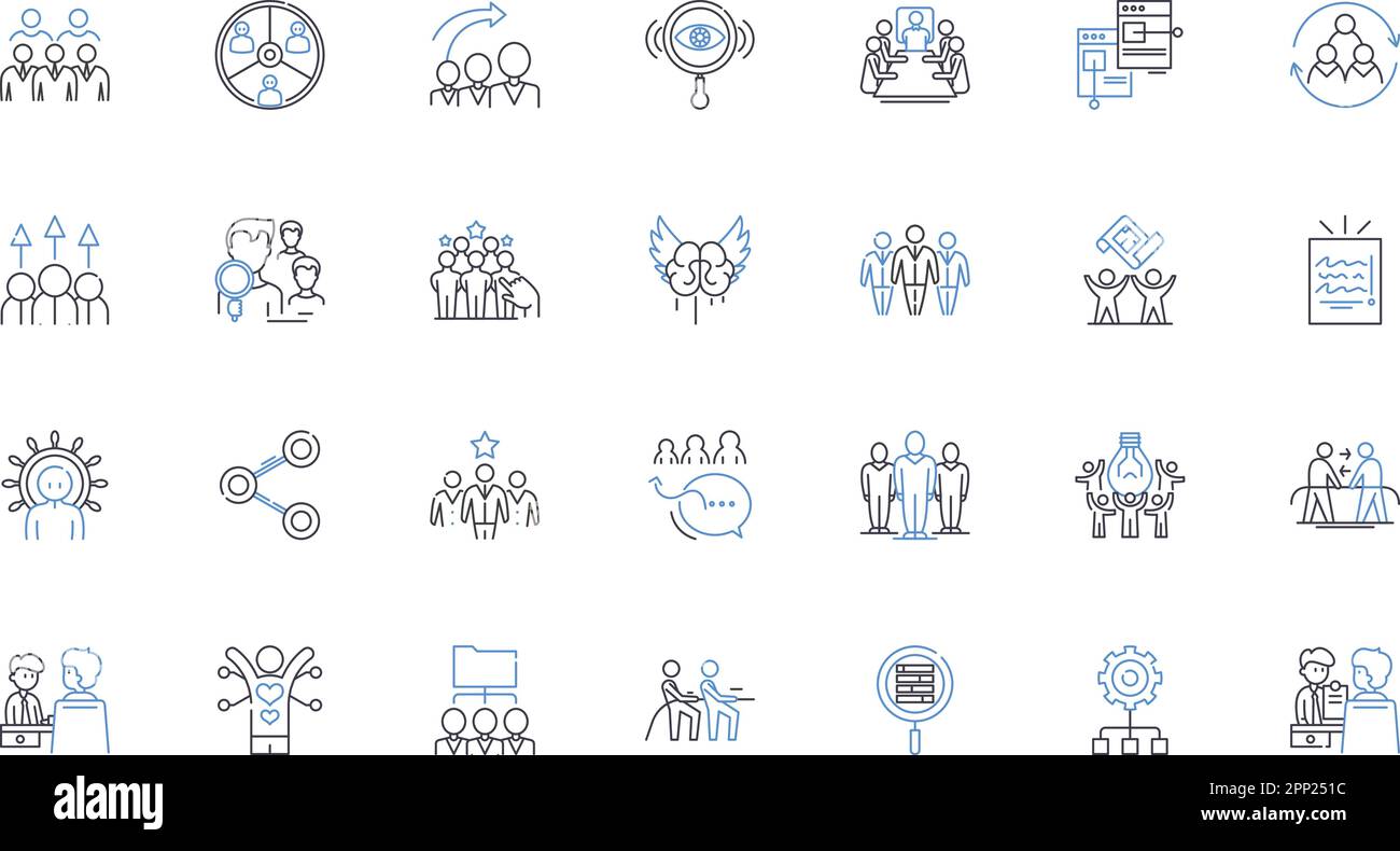 Establishment line icons collection. Institution, Organization, Company ...