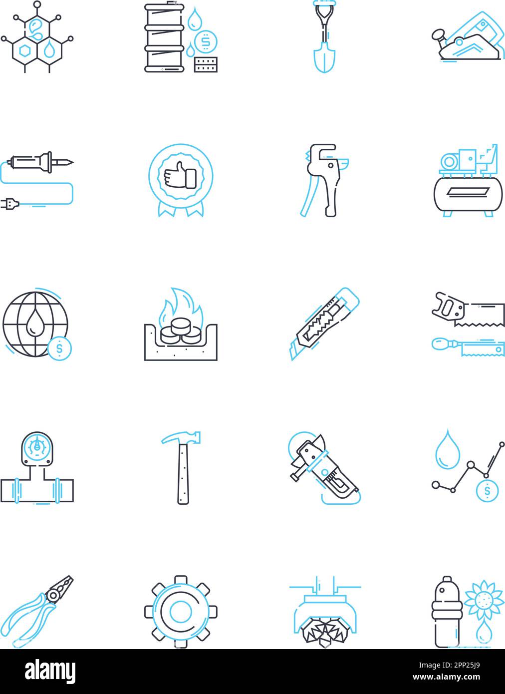 Creative innovation linear icons set. Invention, Imagination ...