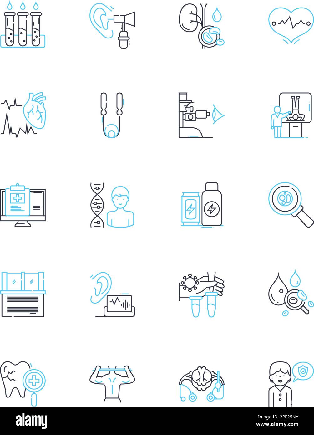 Care delivery linear icons set. Patient-centered, Compassionate, Timely ...