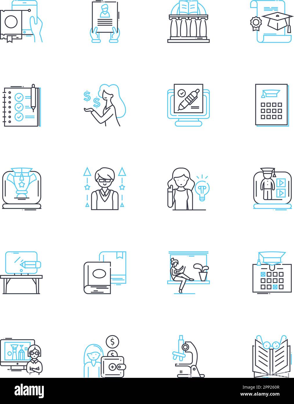 Digital Workshop linear icons set. Innovation, Collaboration ...