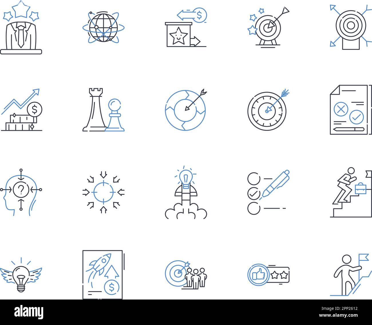 Group administration line icons collection. Management, Coordination ...