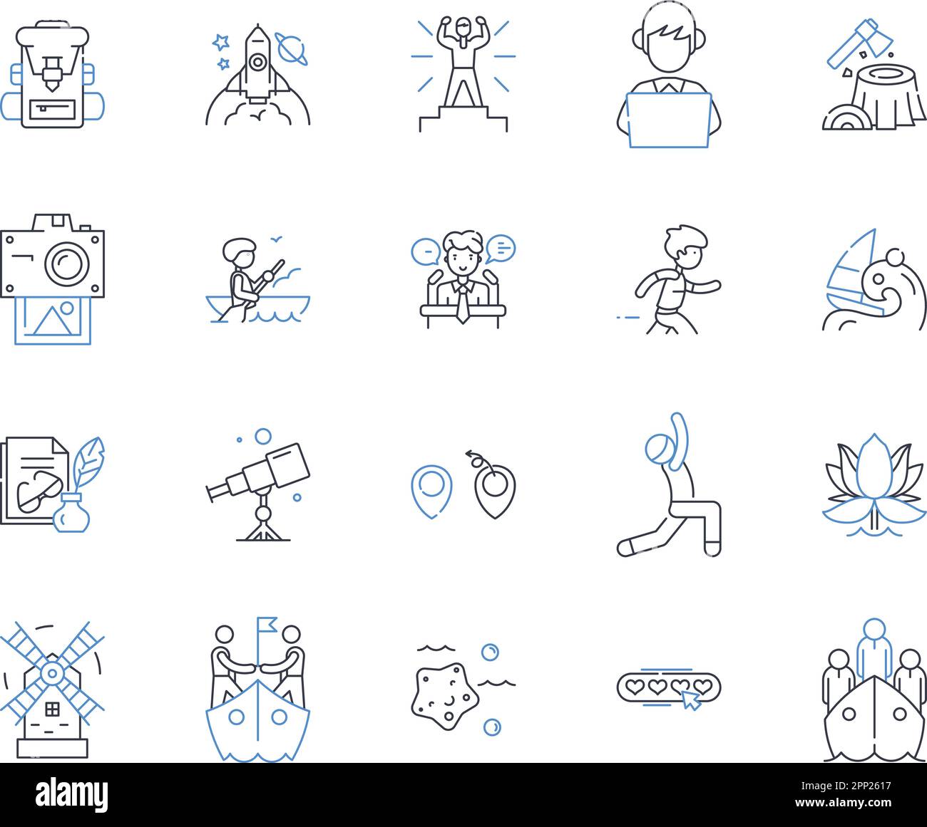 Health and wellness line icons collection. Vitality, Fitness, Holistic ...