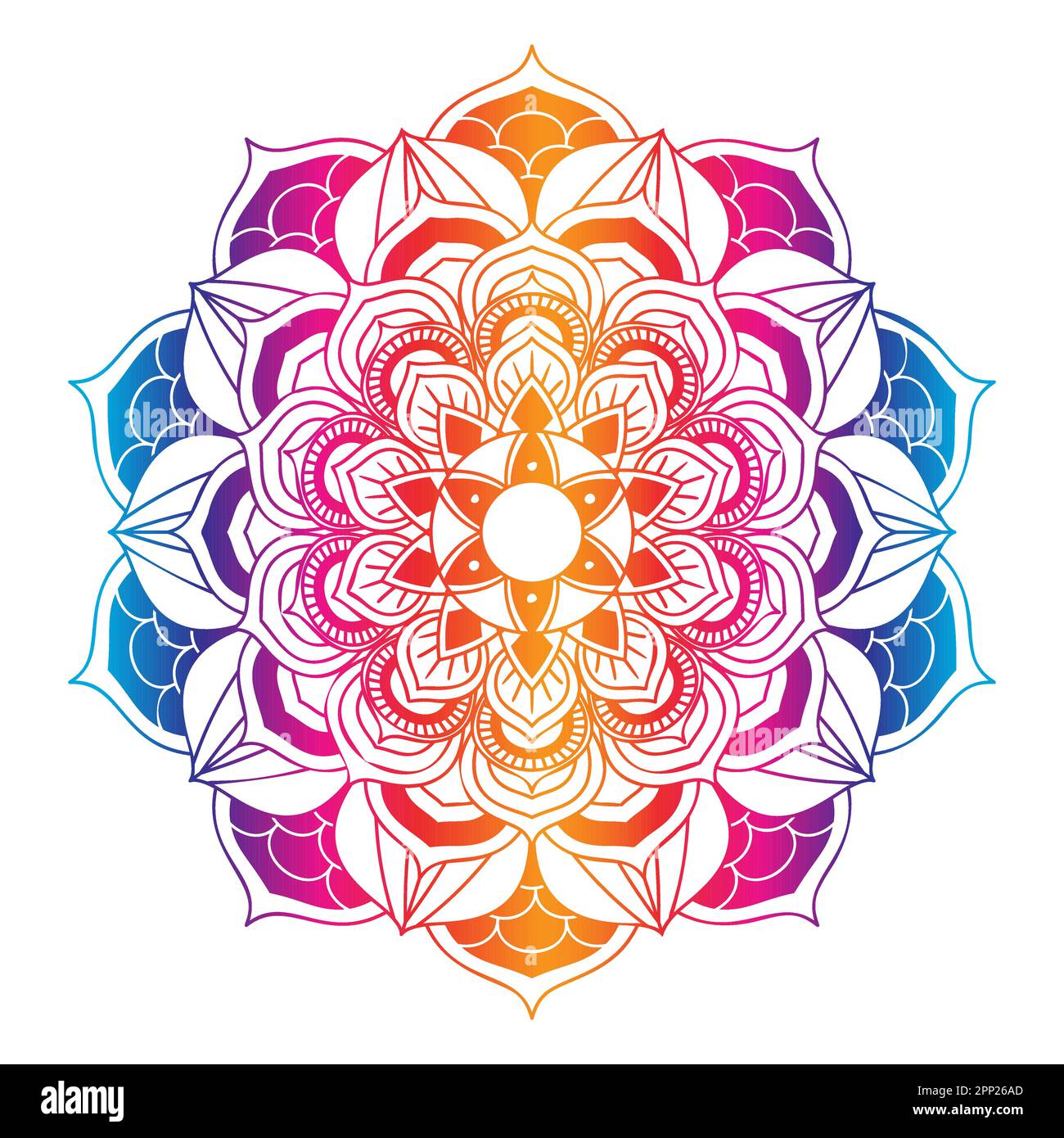 Rainbow mandala Stock Vector Images - Alamy