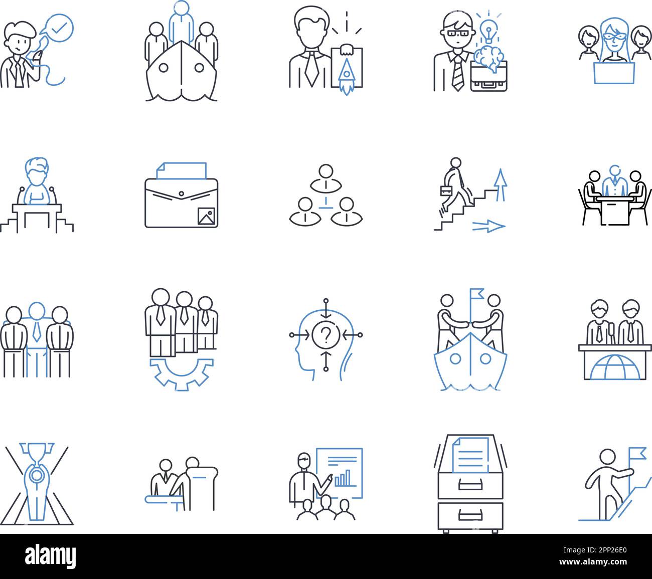 Staffing line icons collection. Recruitment, Hiring, Workforce ... Staffing line icons collection. Recruitment, Hiring, Workforce ...