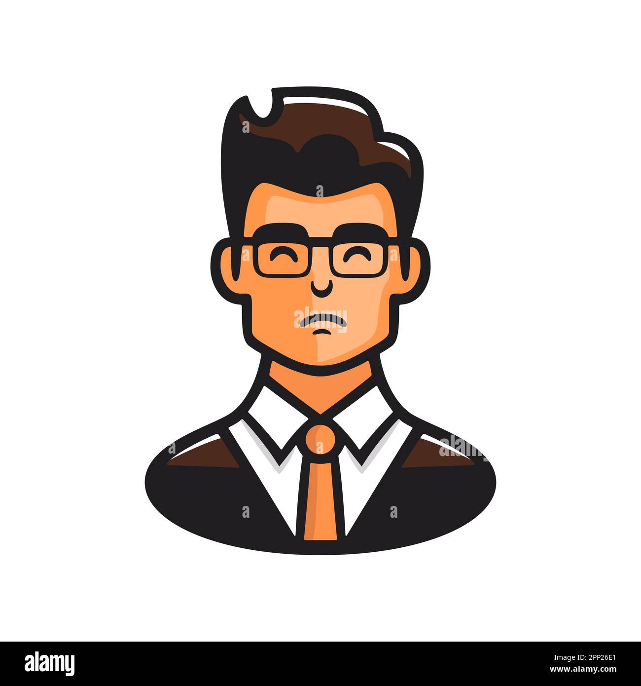 Businessman avatar illustration. Simple cartoon user portrait. User ...