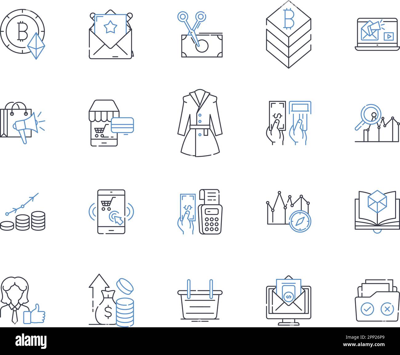 Maintain and gains line icons collection. Consistency, Discipline ...
