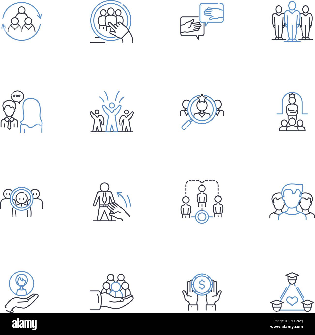 Encouraging line icons collection. Motivating, Uplifting, Empowering ...