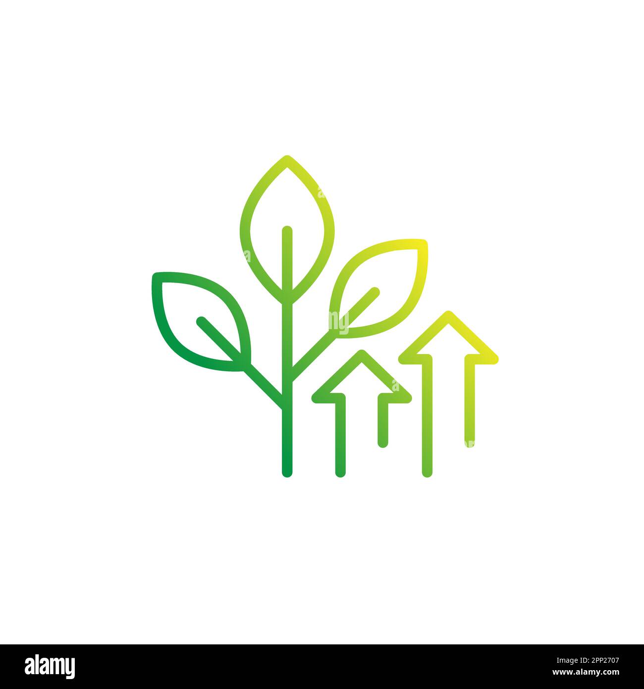 increase plant growth line icon on white Stock Vector Image & Art - Alamy