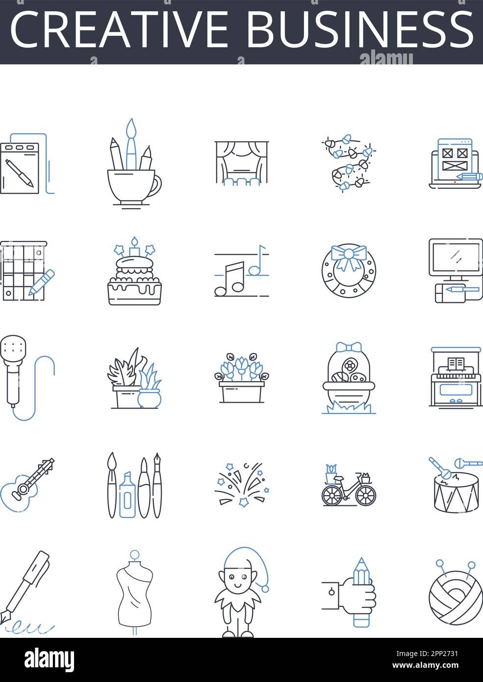 Creative business line icons collection. Bounty, Abundance, Crop ...