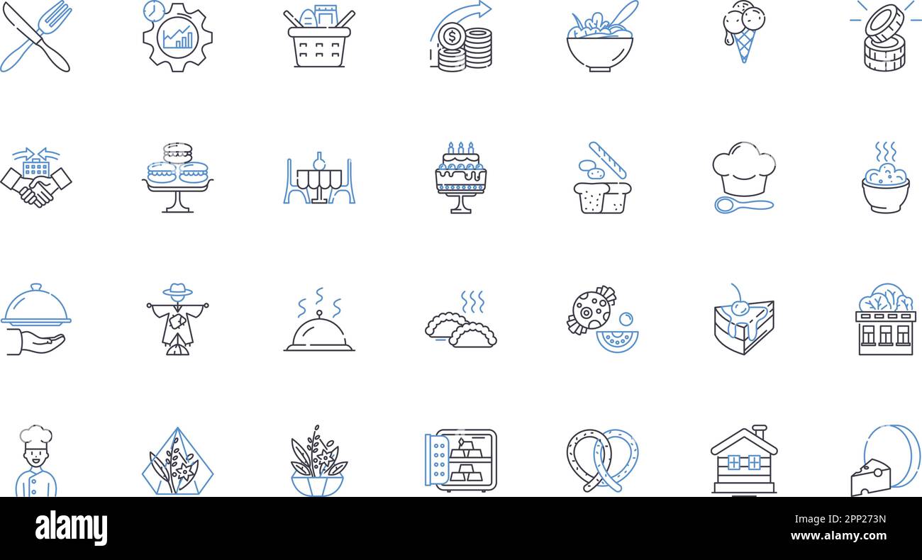 Rich Ingredients line icons collection. Indulgent, Lavish, Opulent ...