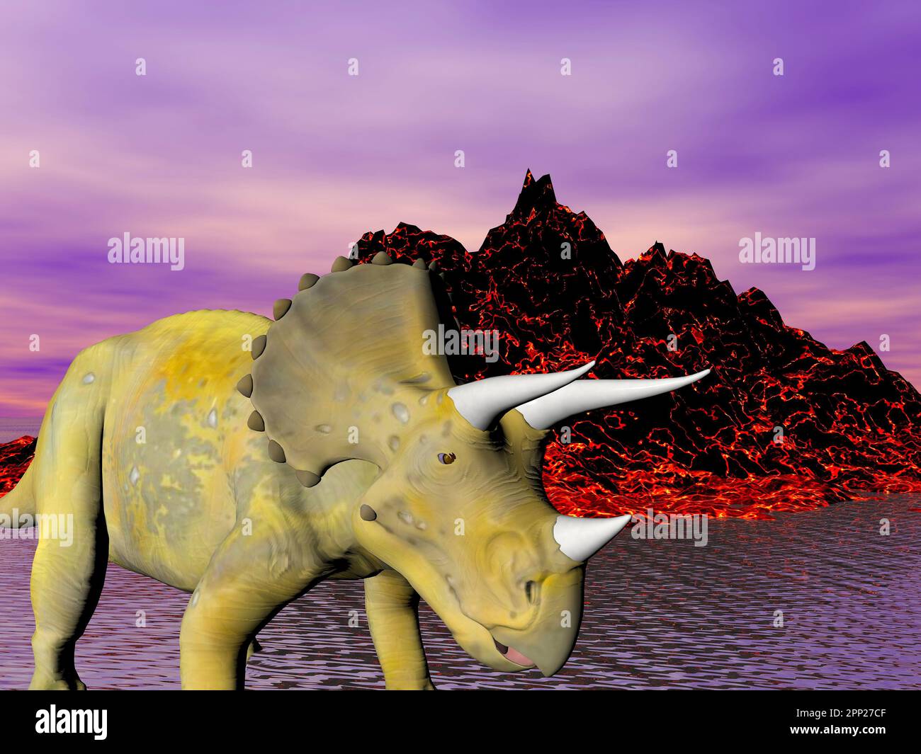 Triceratops an ancient jurassic extinct reptile Stock Photo - Alamy