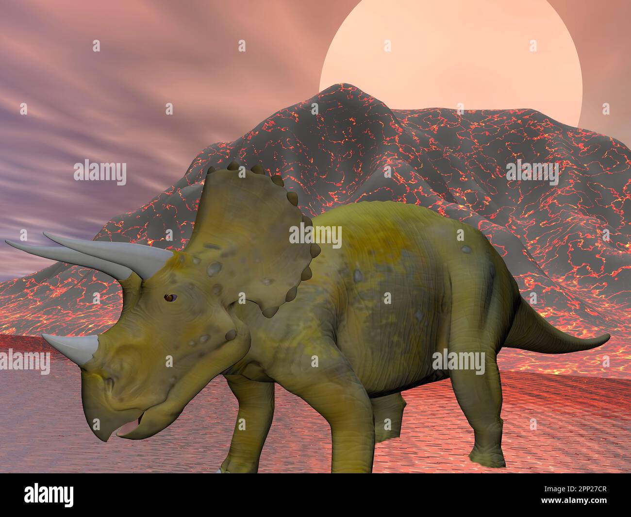 Triceratops an ancient jurassic extinct reptile Stock Photo - Alamy